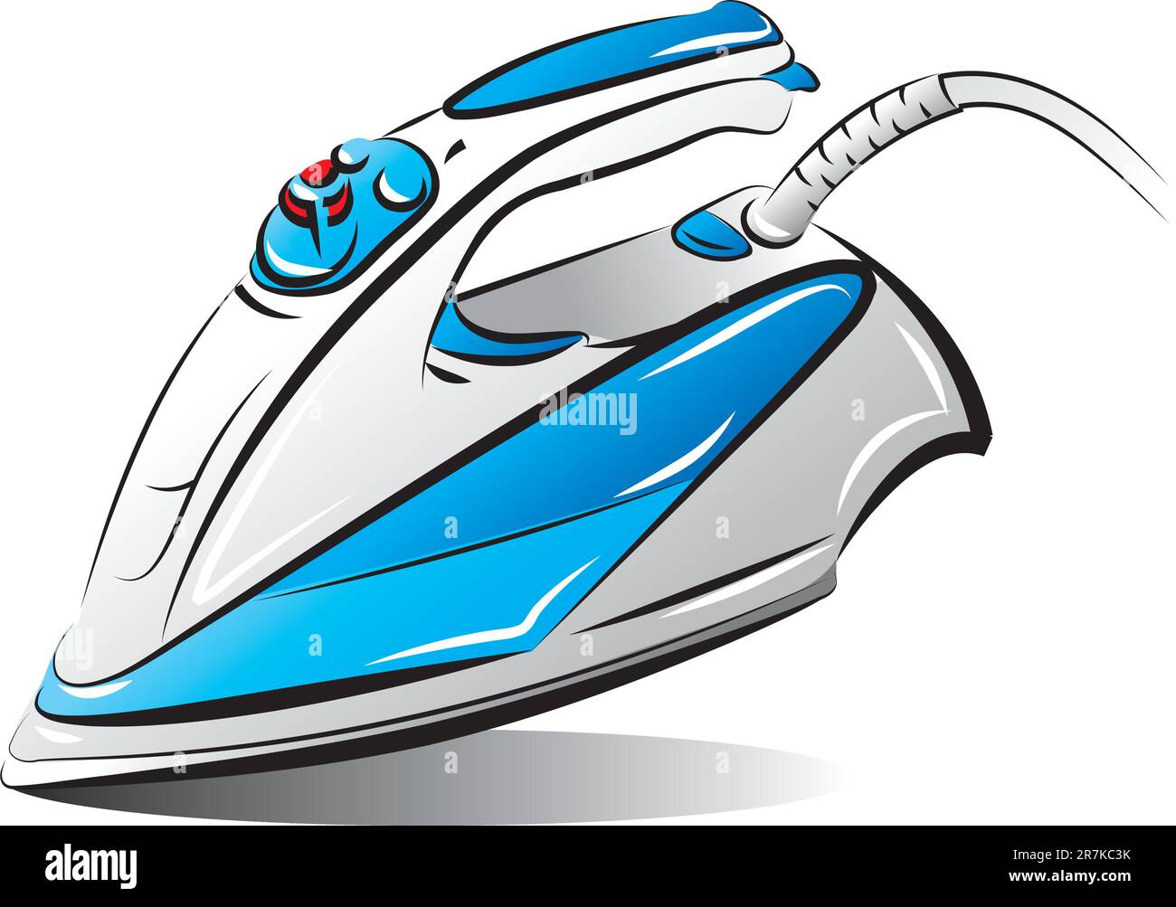 Drawing of the blue iron, vector illustration Stock Vector Image & Art ...