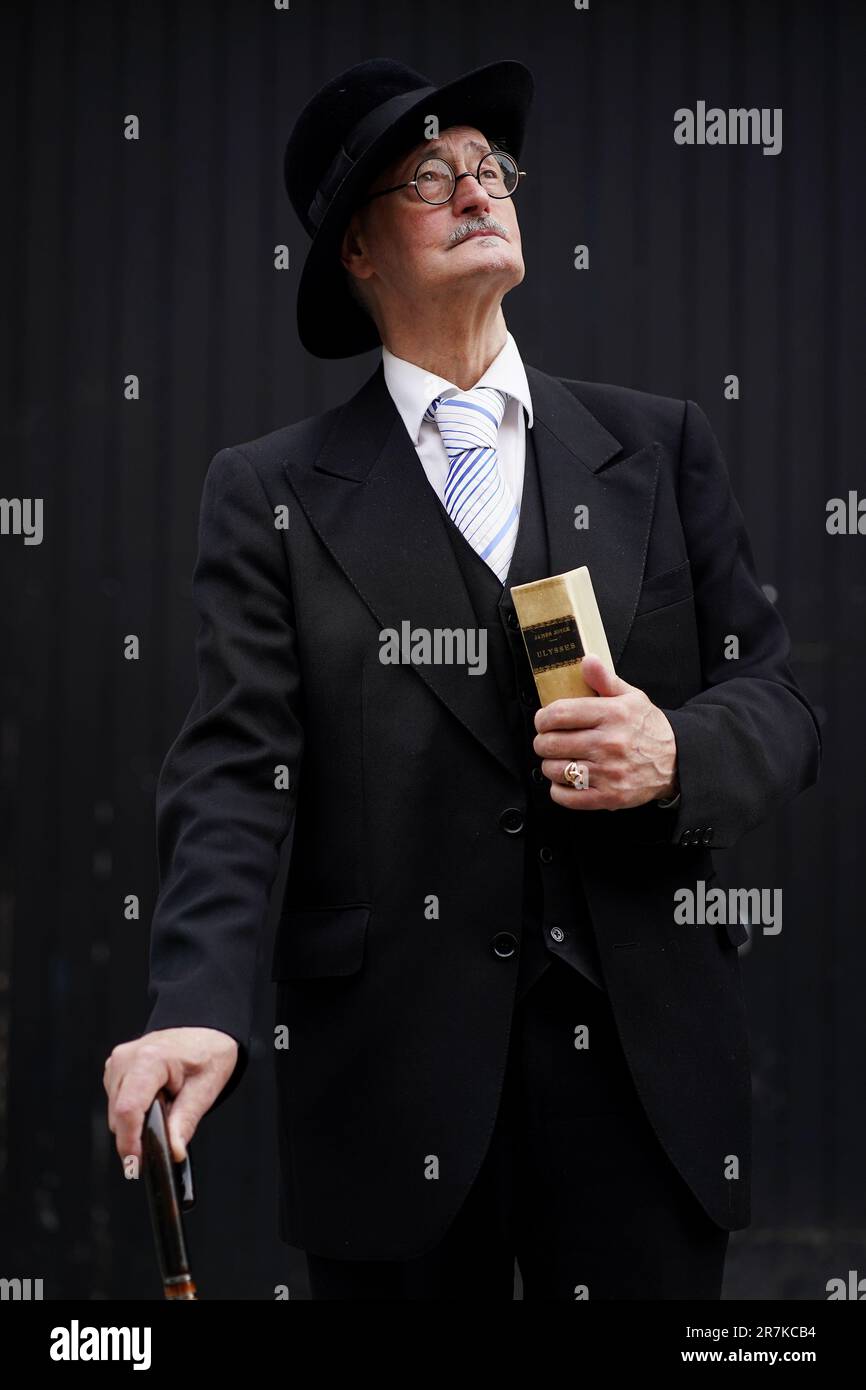 James Joyce lookalike John Shevlin outside the James Joyce Centre on ...