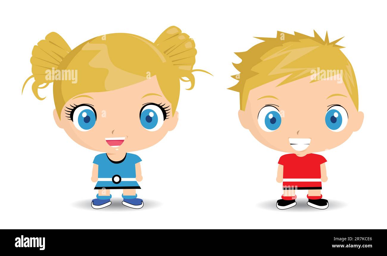 Happy kids Stock Vector Images - Alamy