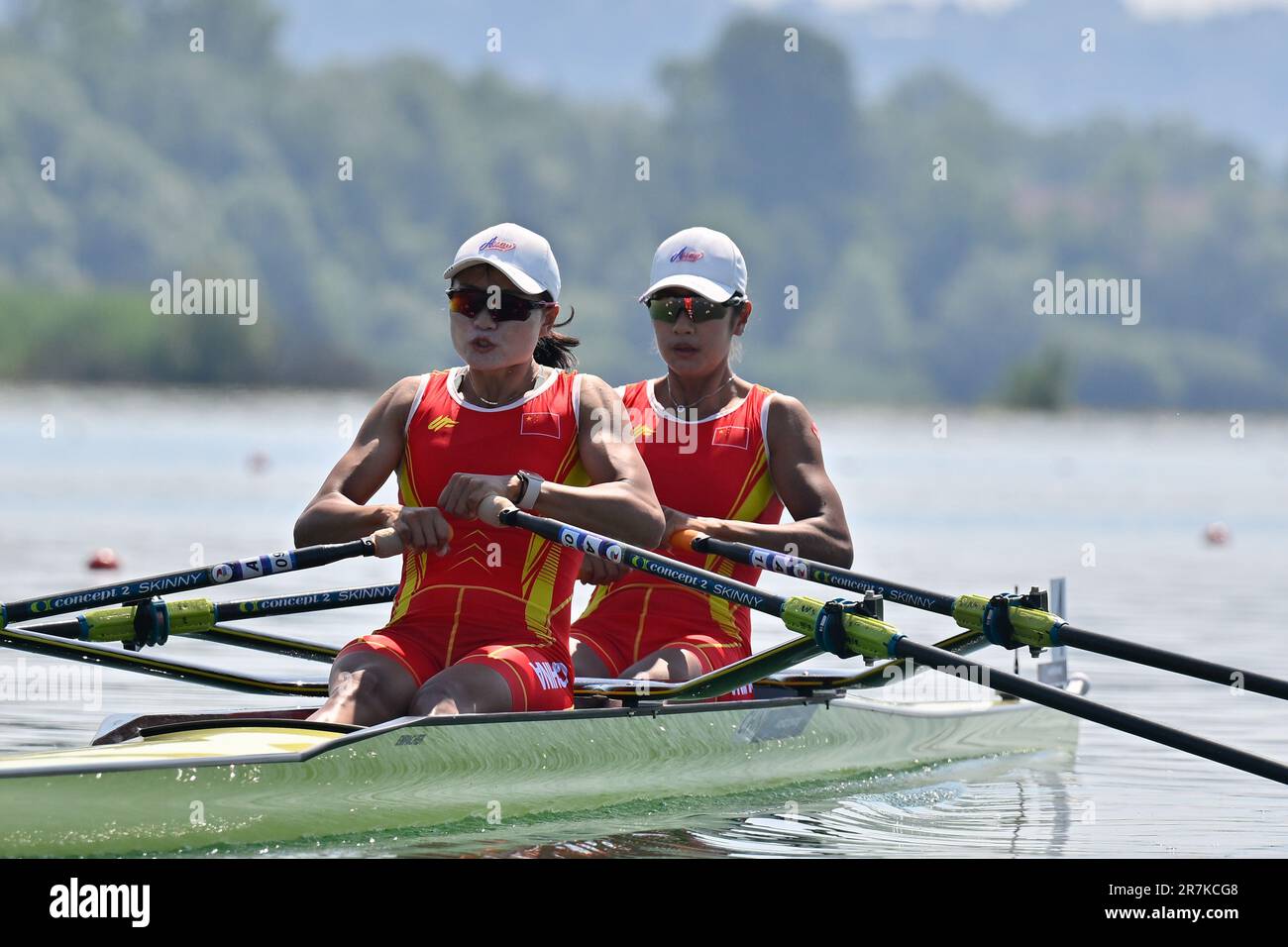 Varese, Italy. 16th June, 2023. VWomen's Double Sculls, Shiyu Lu ...