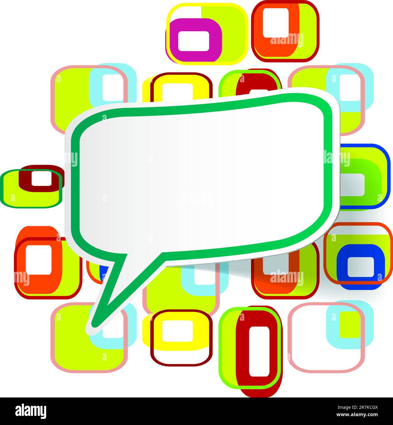 Vector sticker over abstract colorful background Stock Vector Image ...