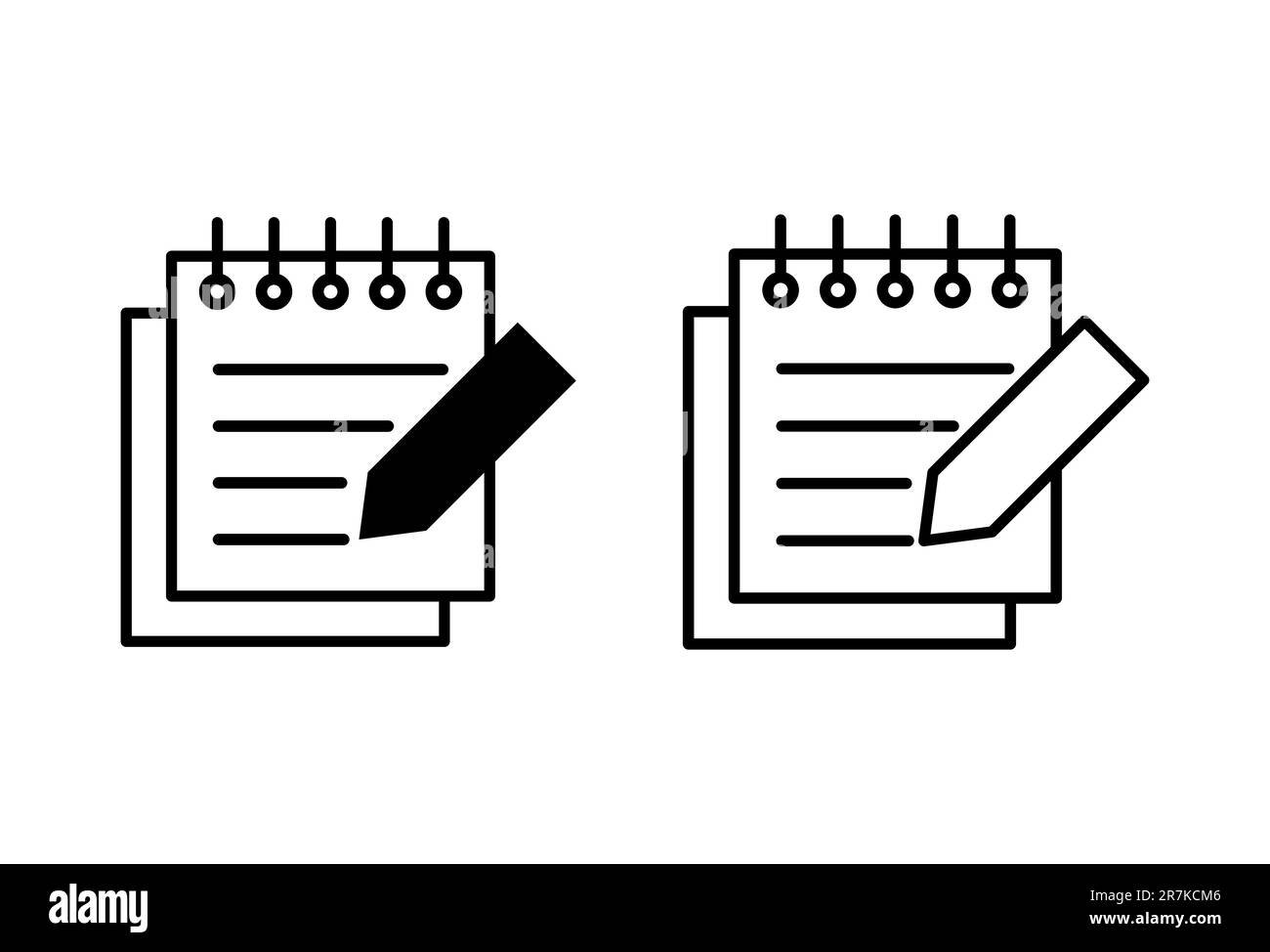 Note icon set. notepad icon vector Stock Vector Image & Art - Alamy