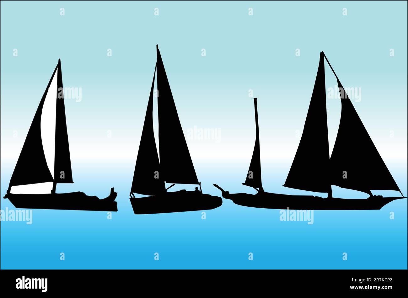 sailing boats collection - vector Stock Vector Image & Art - Alamy
