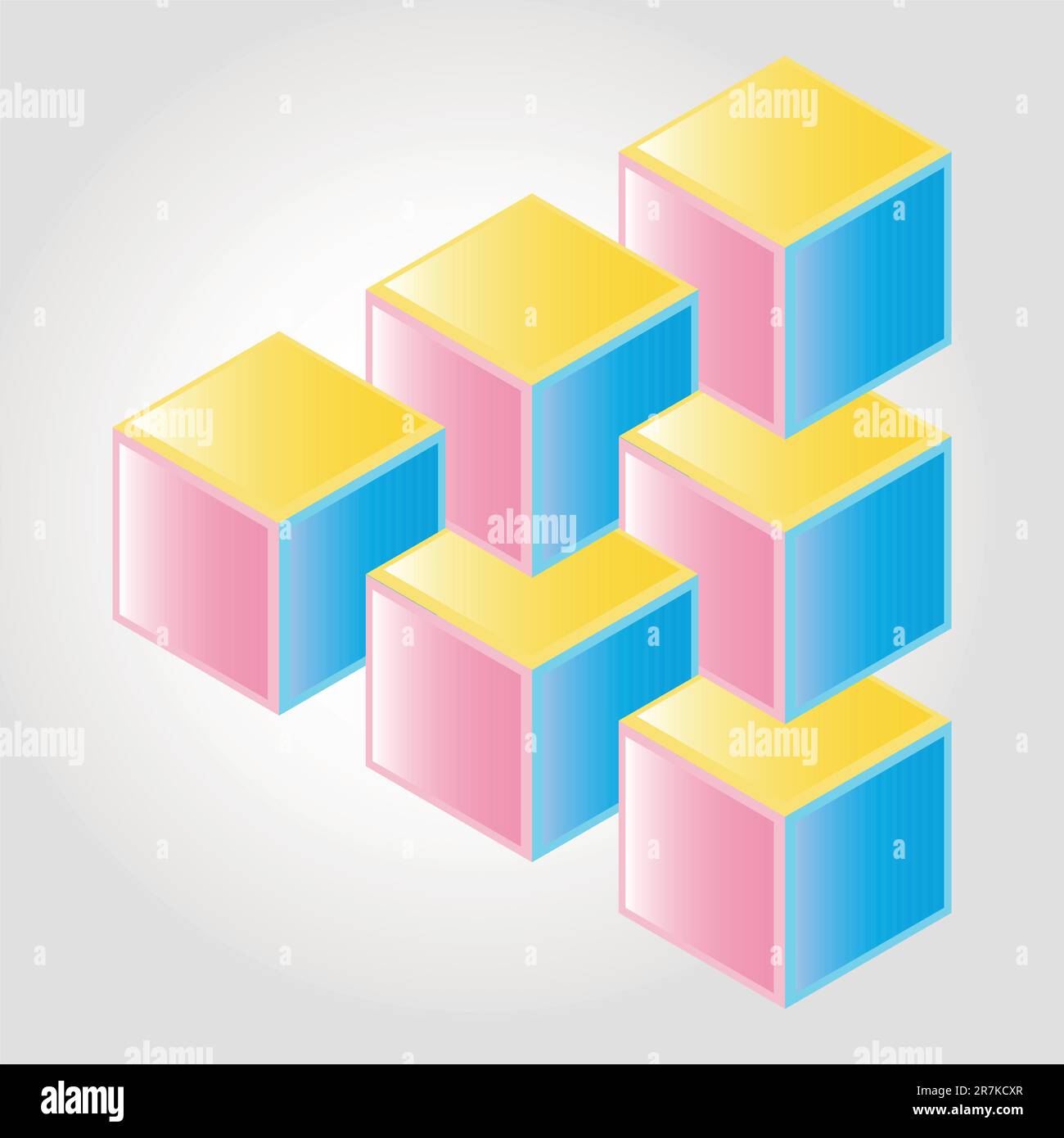 Abstract design 3D, impossible object - vector Stock Vector Image & Art - Alamy