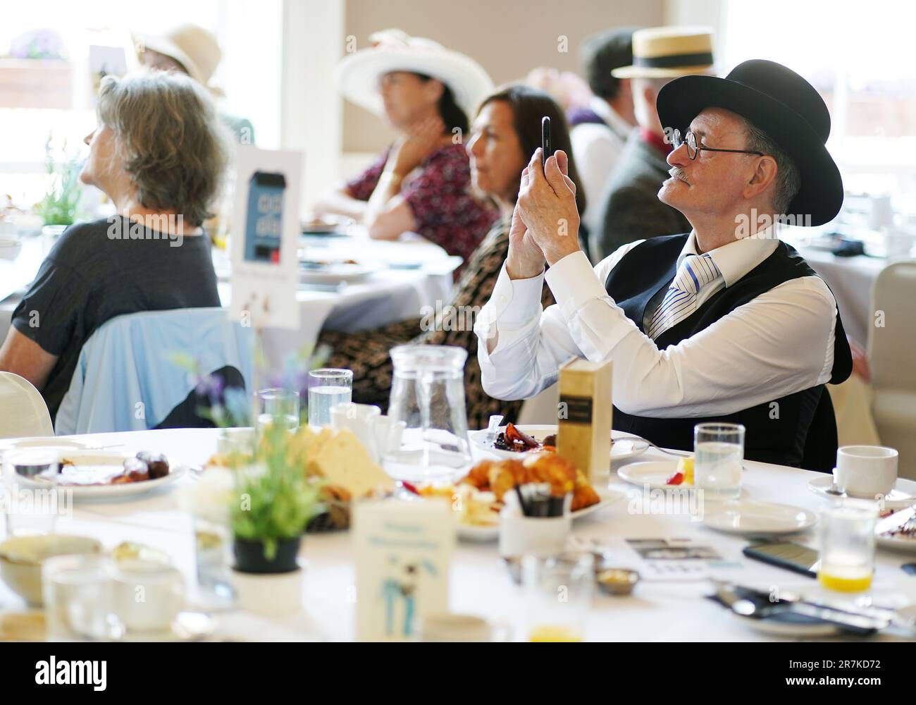 James Joyce lookalike John Shevlin watches a performance at the James ...