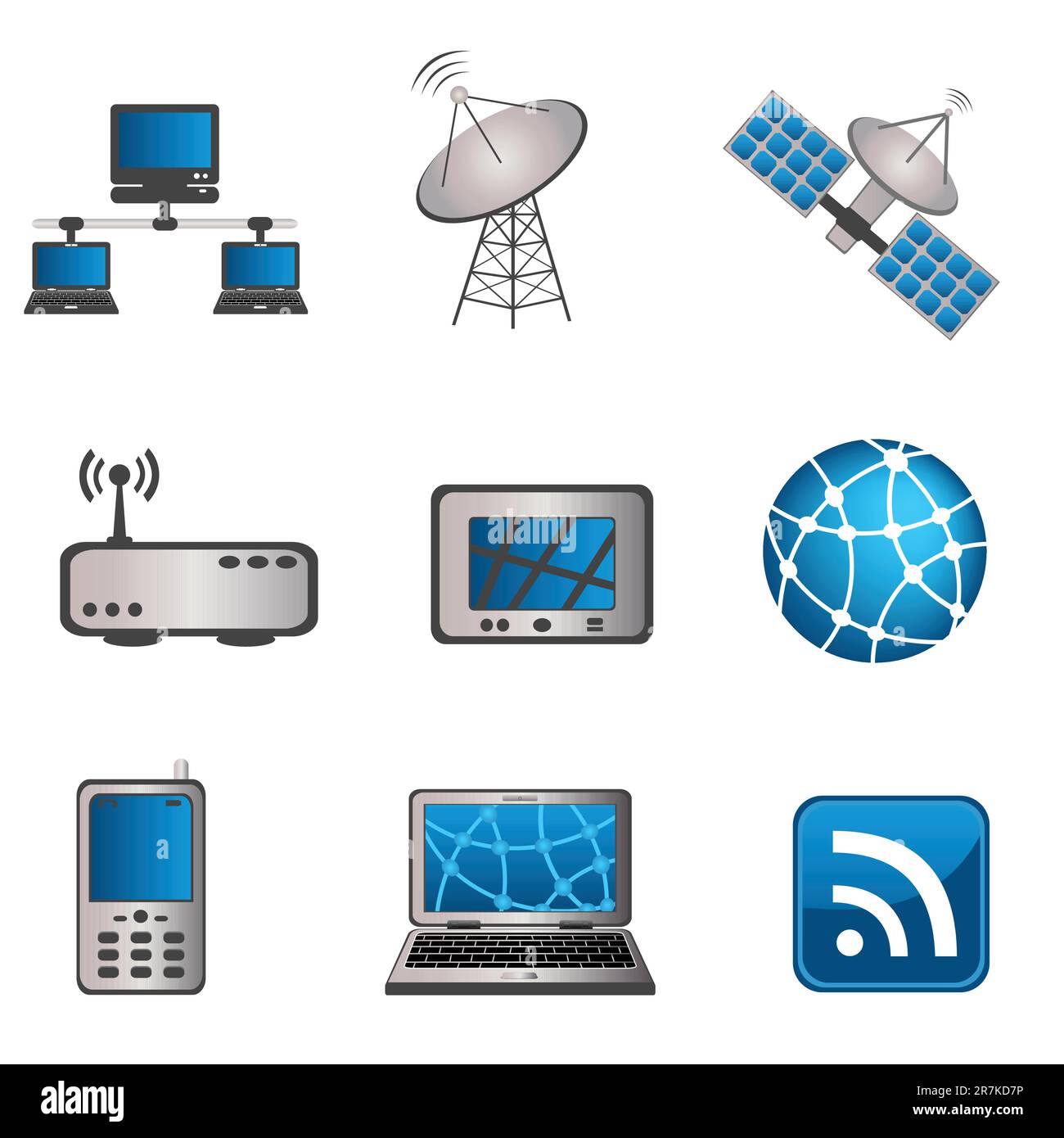 Wired communication device Stock Vector Images - Alamy