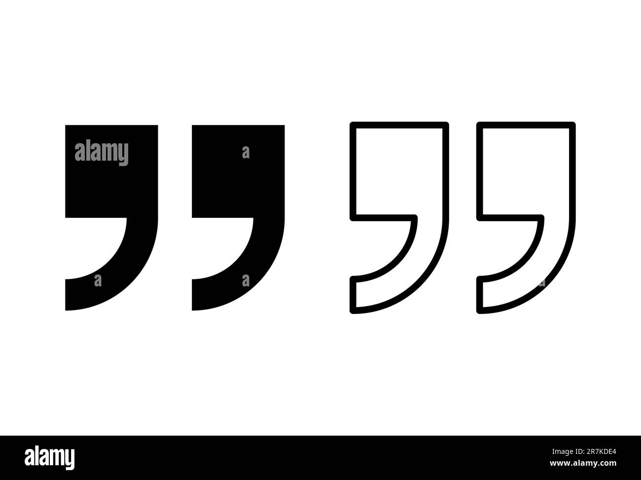 Quote icon set. Quotation mark symbol Stock Vector Image & Art - Alamy