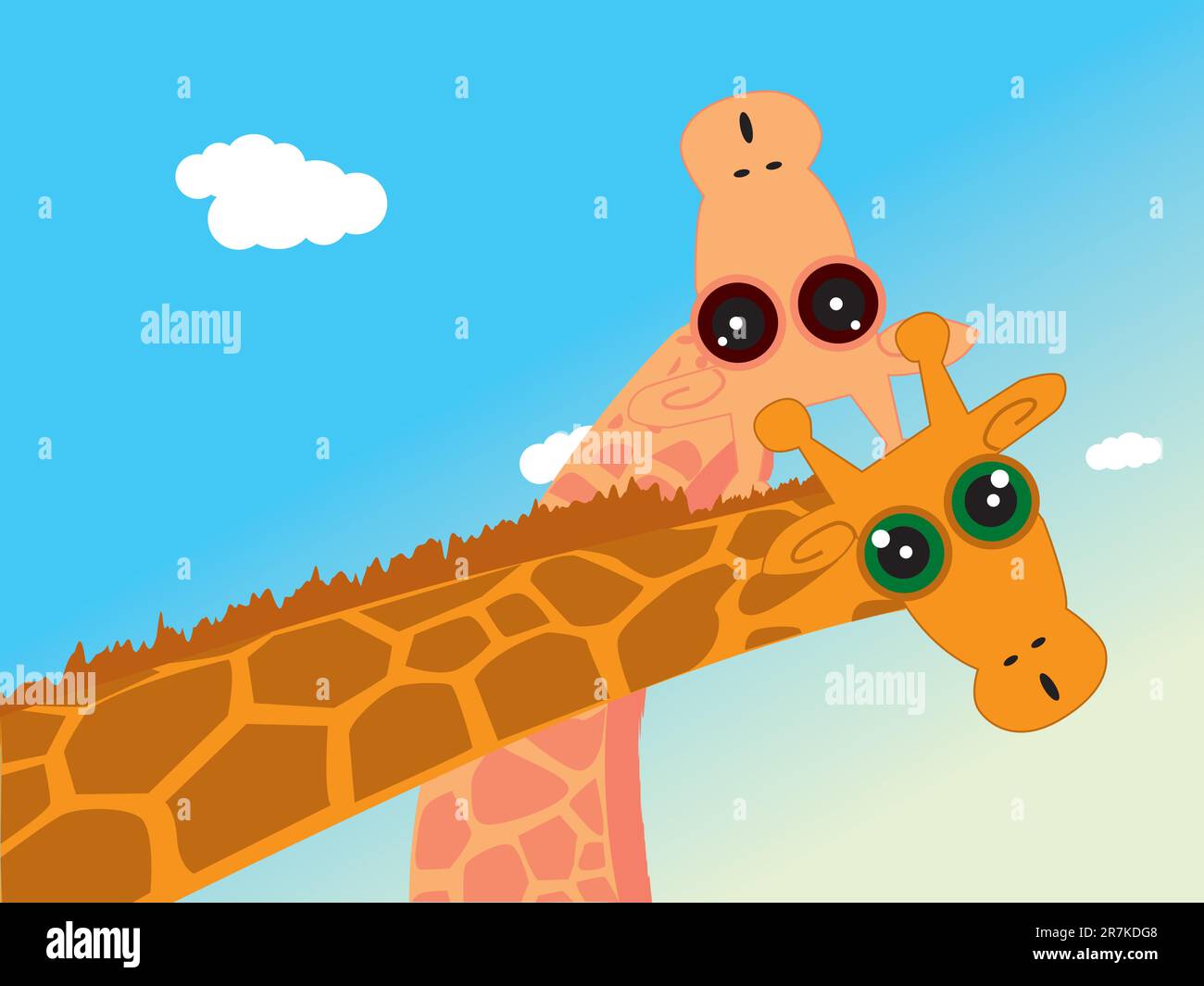 Giraffes africa illustration Stock Vector Images - Alamy