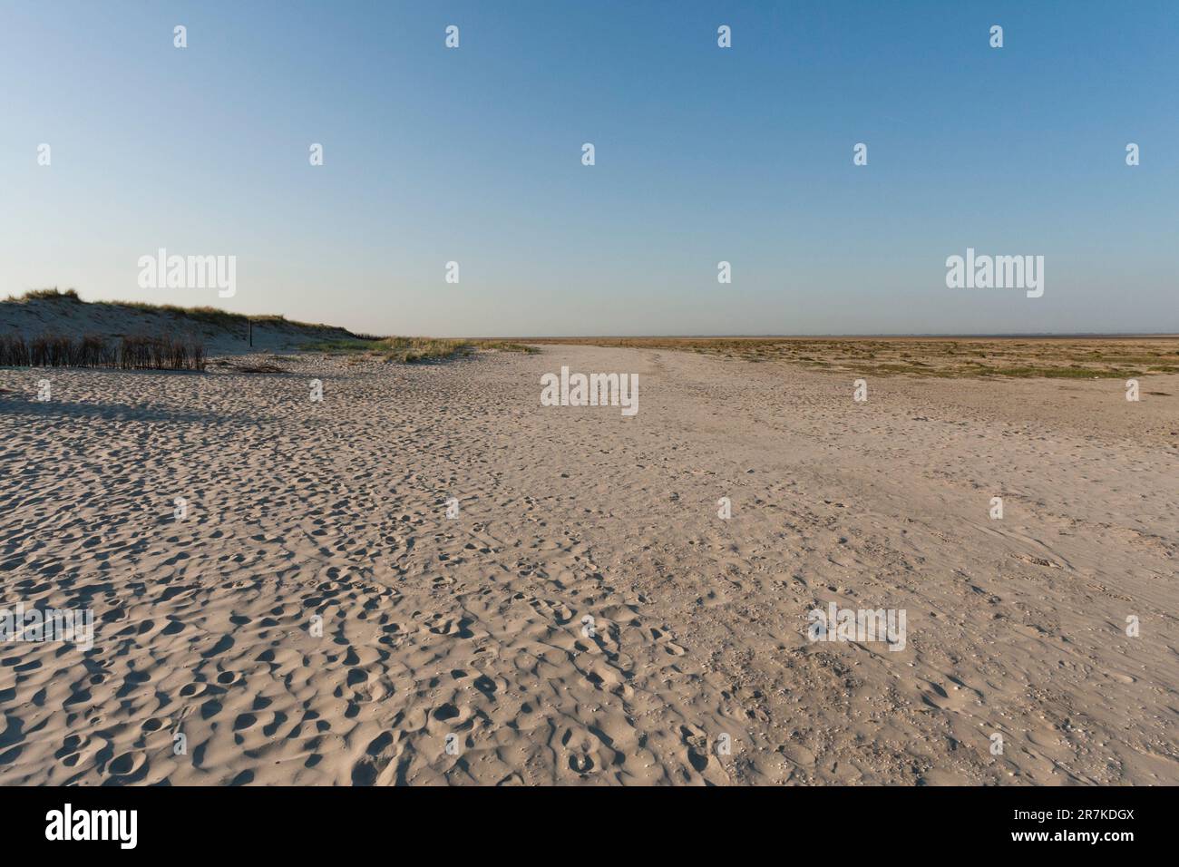 Uitzicht over het uitgestrekte strand; View at the extensive beach ...