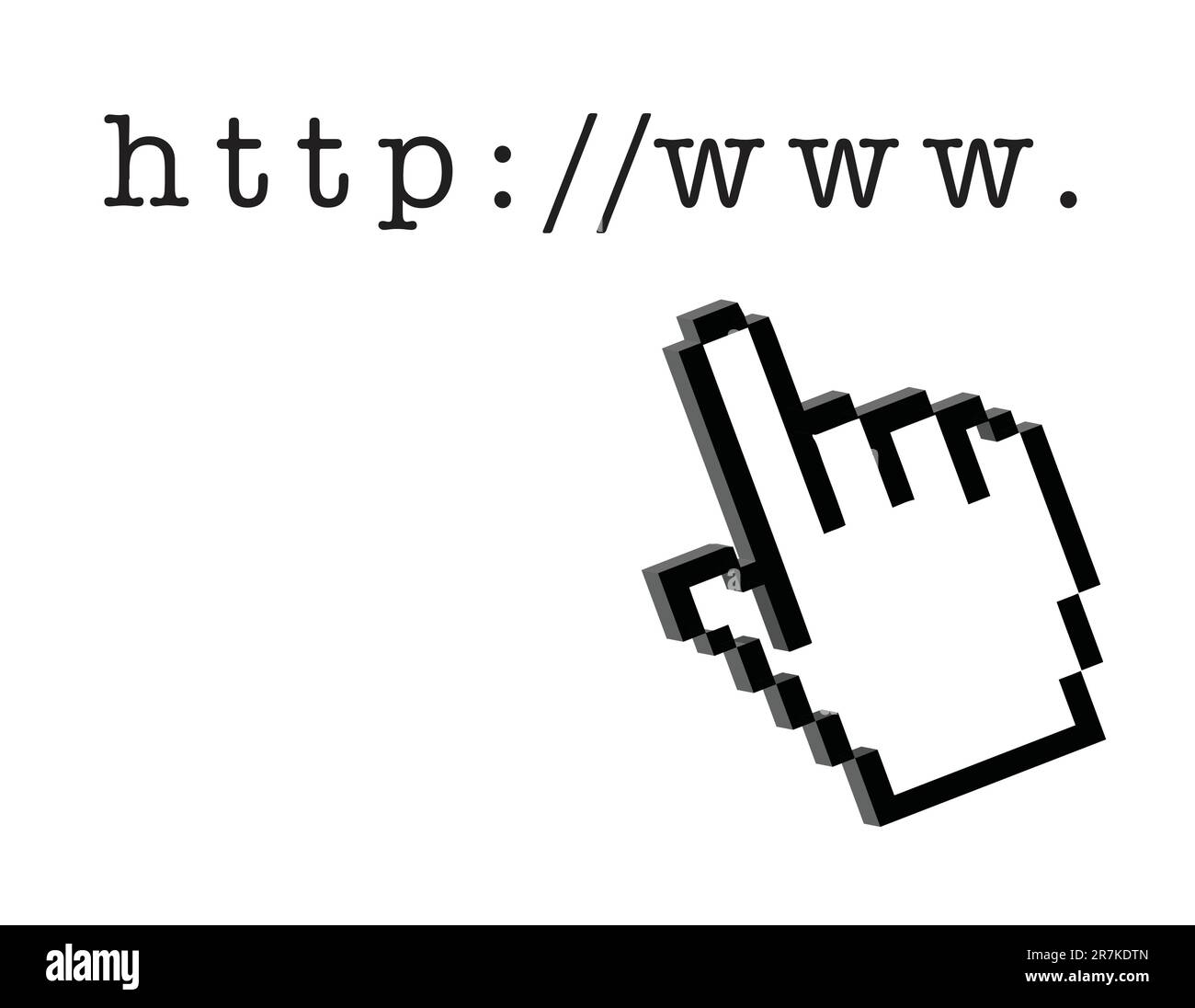 Hand and mouse and screen Stock Vector Images - Alamy