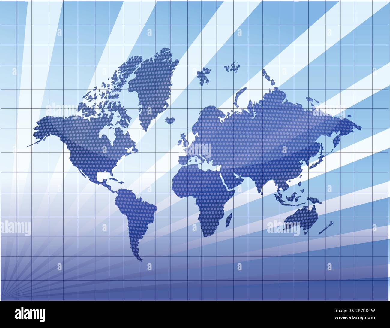 Blue world map with mesh and light reflection Stock Vector Image & Art ...