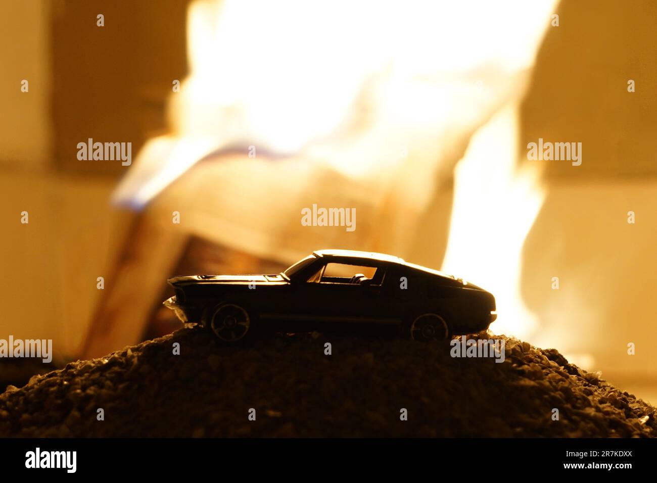 Hotwheels on fire Stock Photo - Alamy