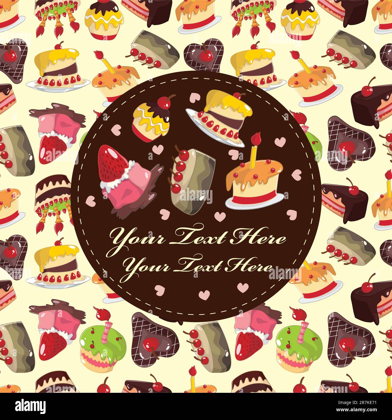 cartoon cake card Stock Vector Image & Art - Alamy