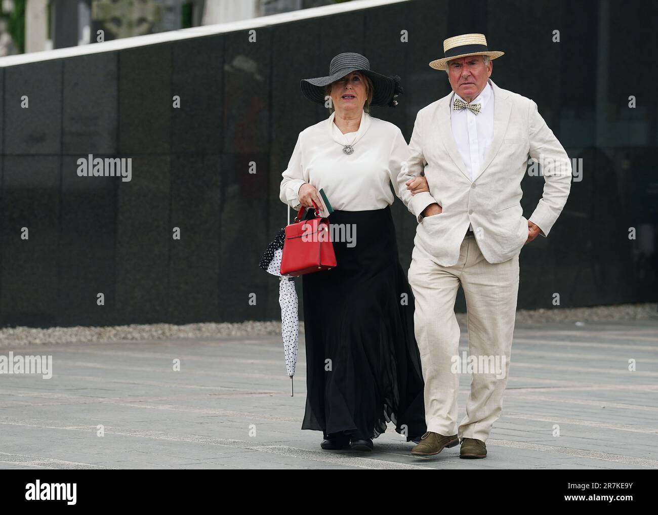 People attend Glasnevin Cemetery, Dublin, for events during the annual ...