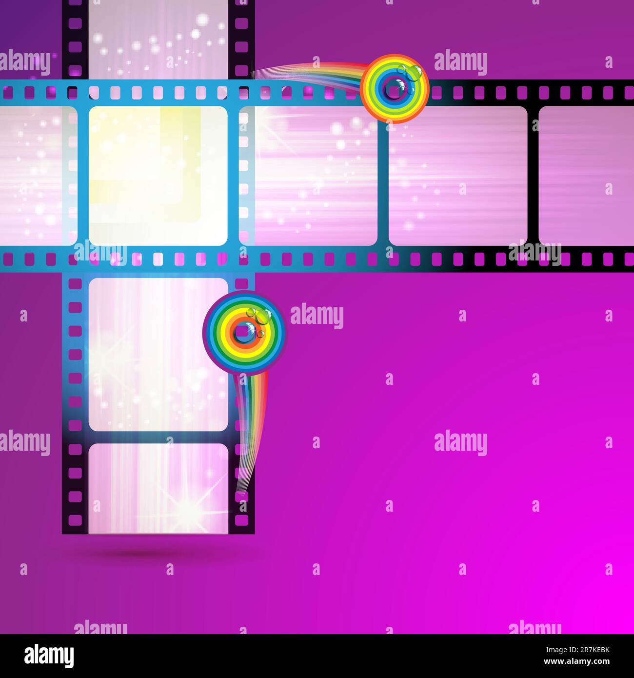 Film frames with colored circles Stock Vector Image & Art - Alamy