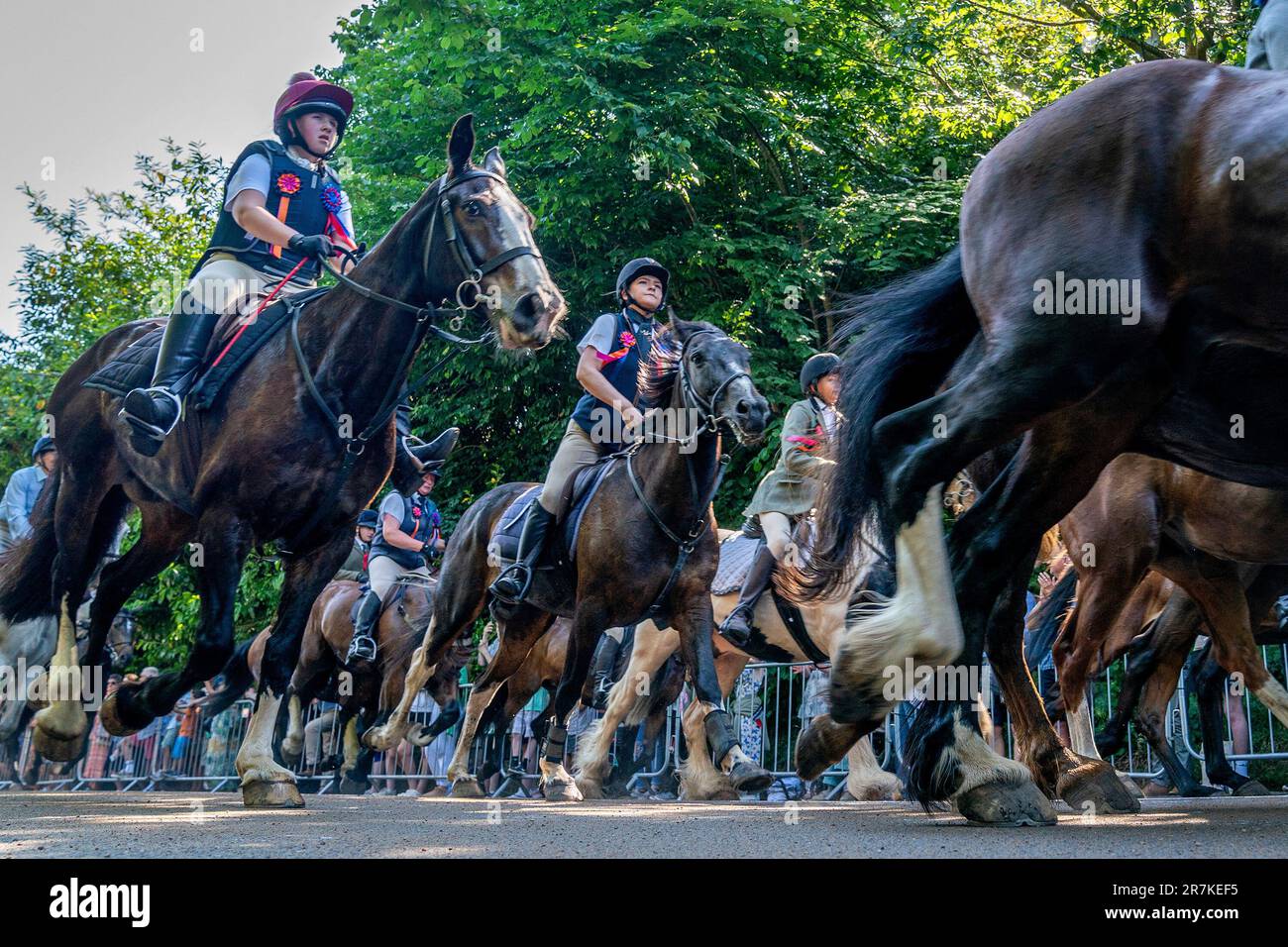 Riders take part in the chase along Shawburn Toll during the Selkirk ...