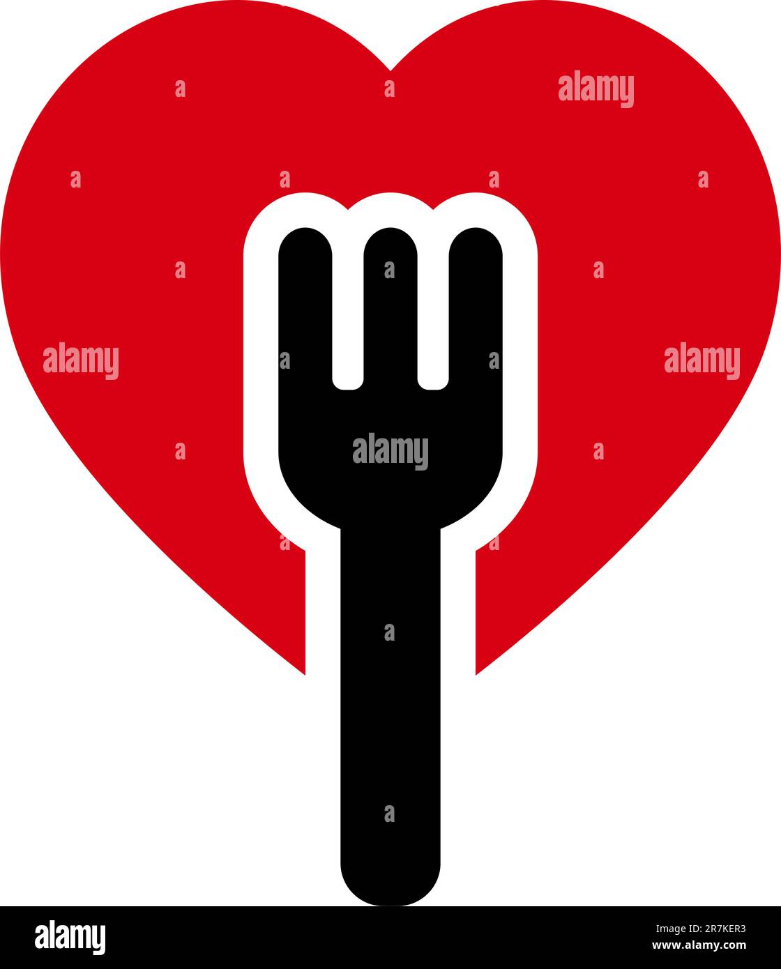 Fork into heart shapes tree Stock Vector Image & Art - Alamy