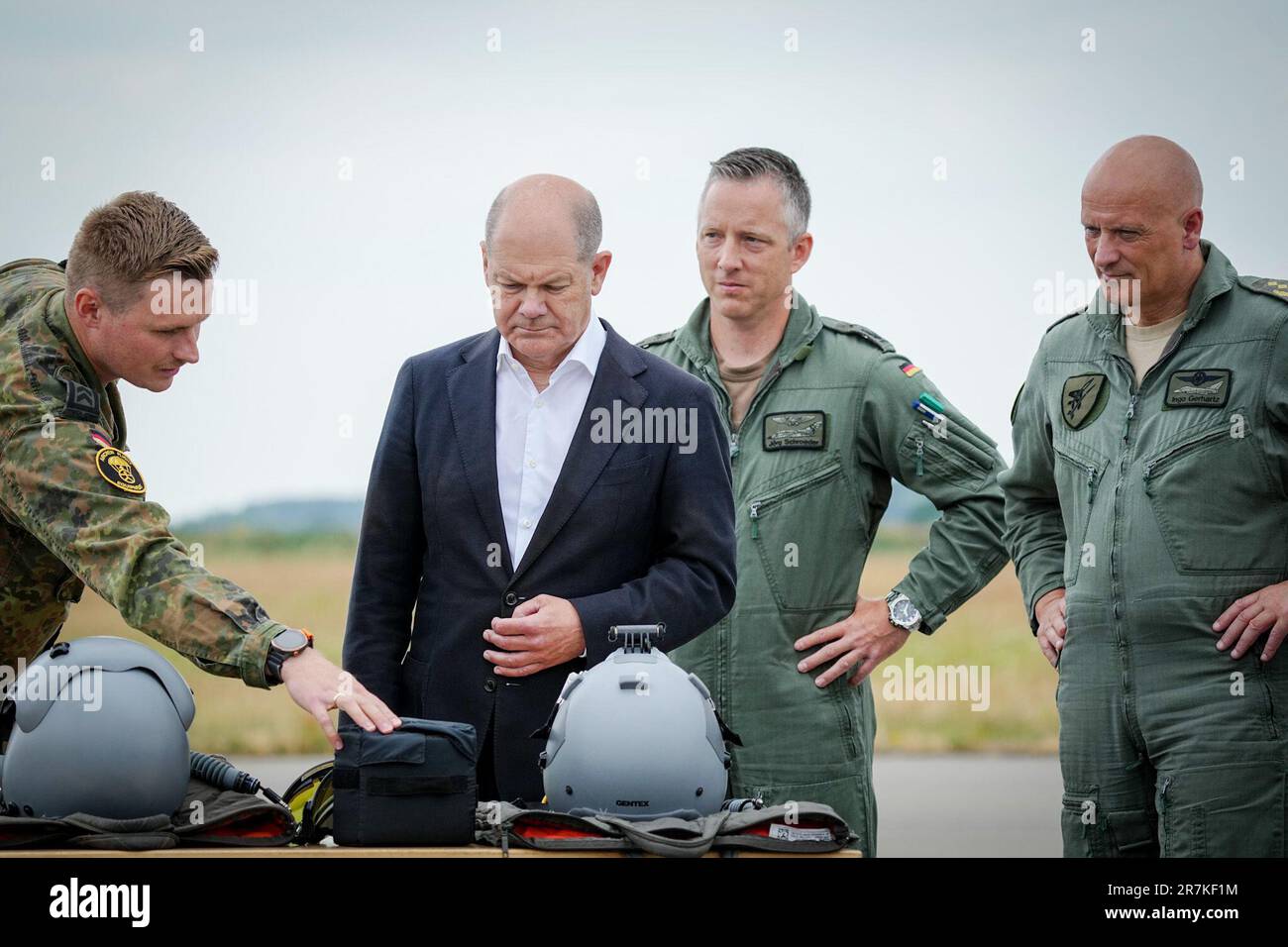 Jagel, Germany. 16th June, 2023. German Chancellor Olaf Scholz (SPD ...