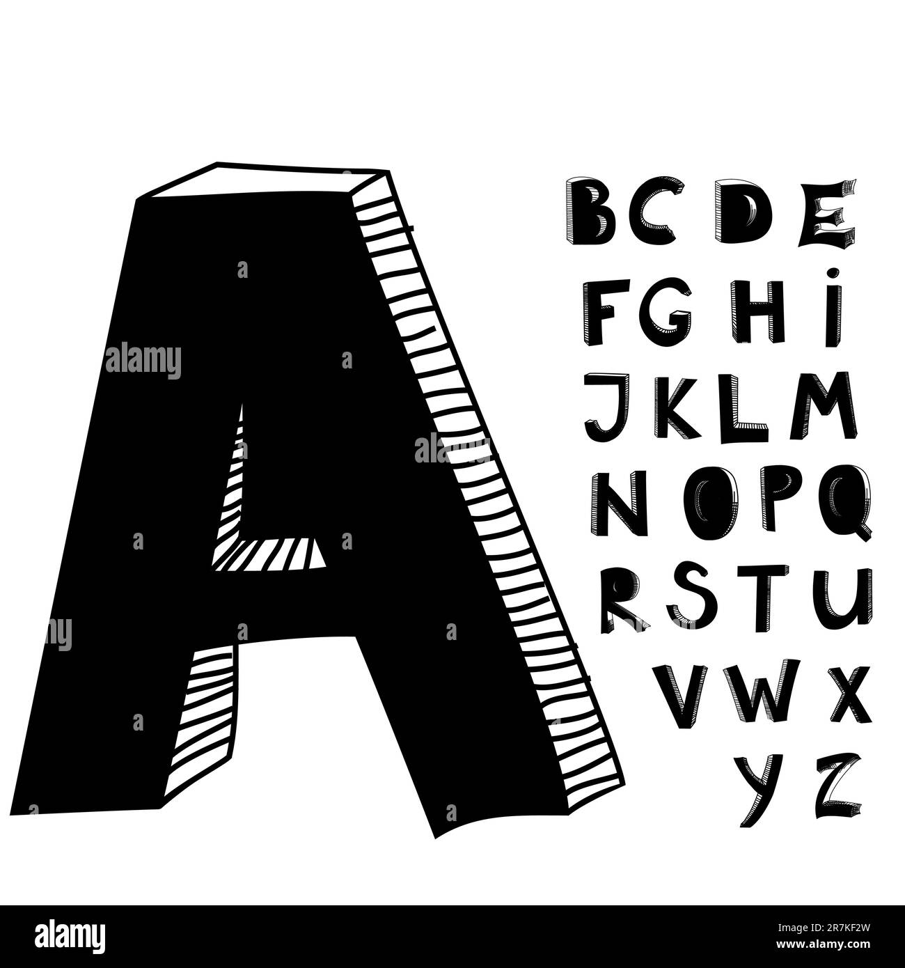 Hand drawn letters Stock Vector Image & Art - Alamy