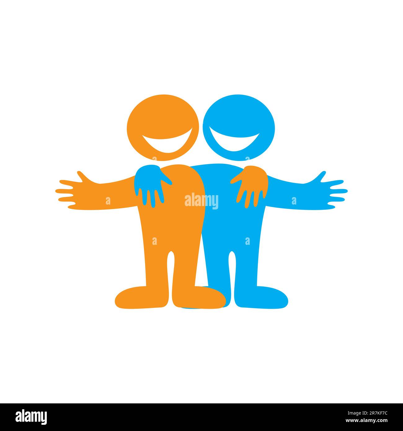 Icon Happy friends. Symbol of friendship. Vector sign Stock Vector ...