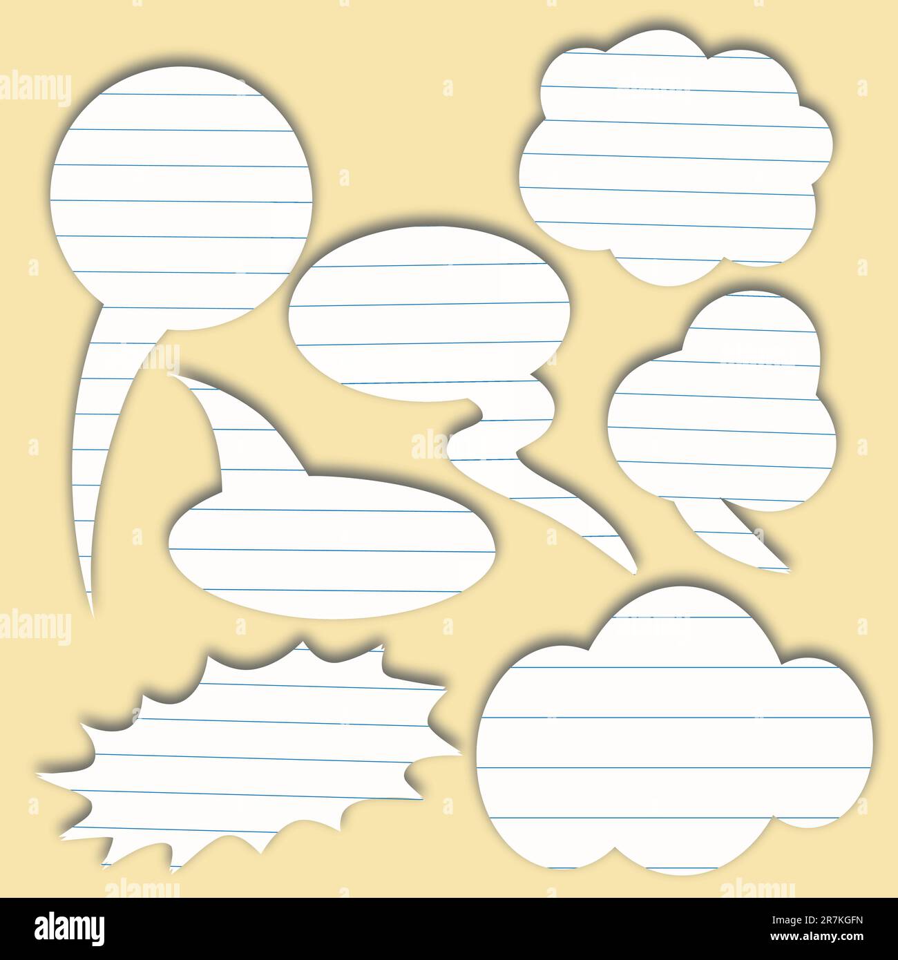 Paper speech bubble. Dialog cloud. Vector illustration. Elements for ...
