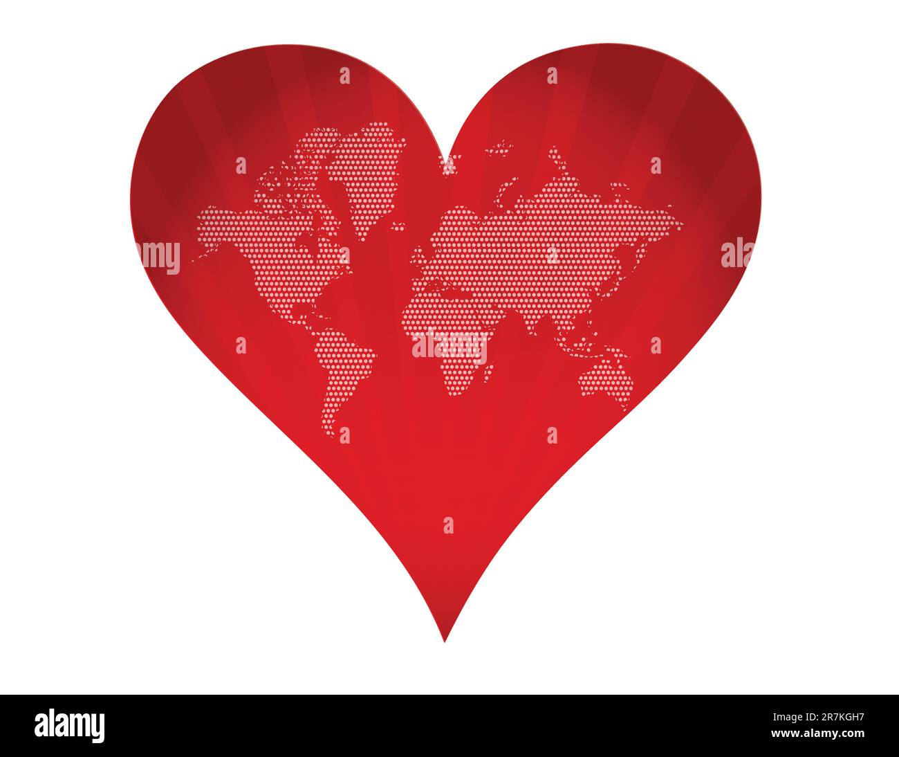 Earth world in heart Stock Vector Images - Alamy