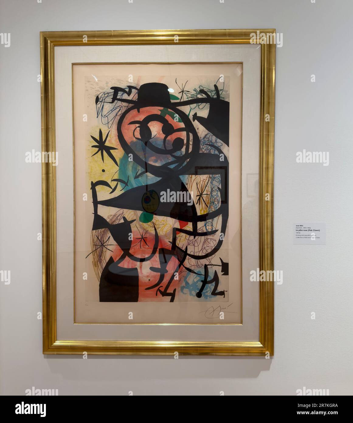 Naples, Florida, USA. 08 March 2023. Joan Miro painting on display at the Baker Museum in Naples ...