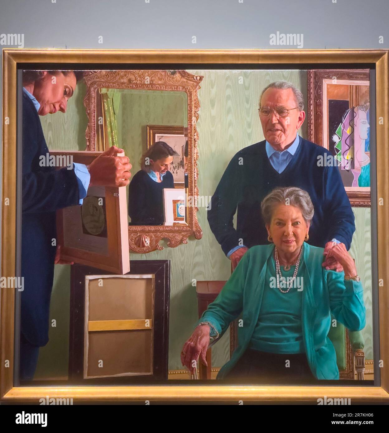 Naples, Florida, USA. 08 March 2023. Painting by Wim Heldens on display ...