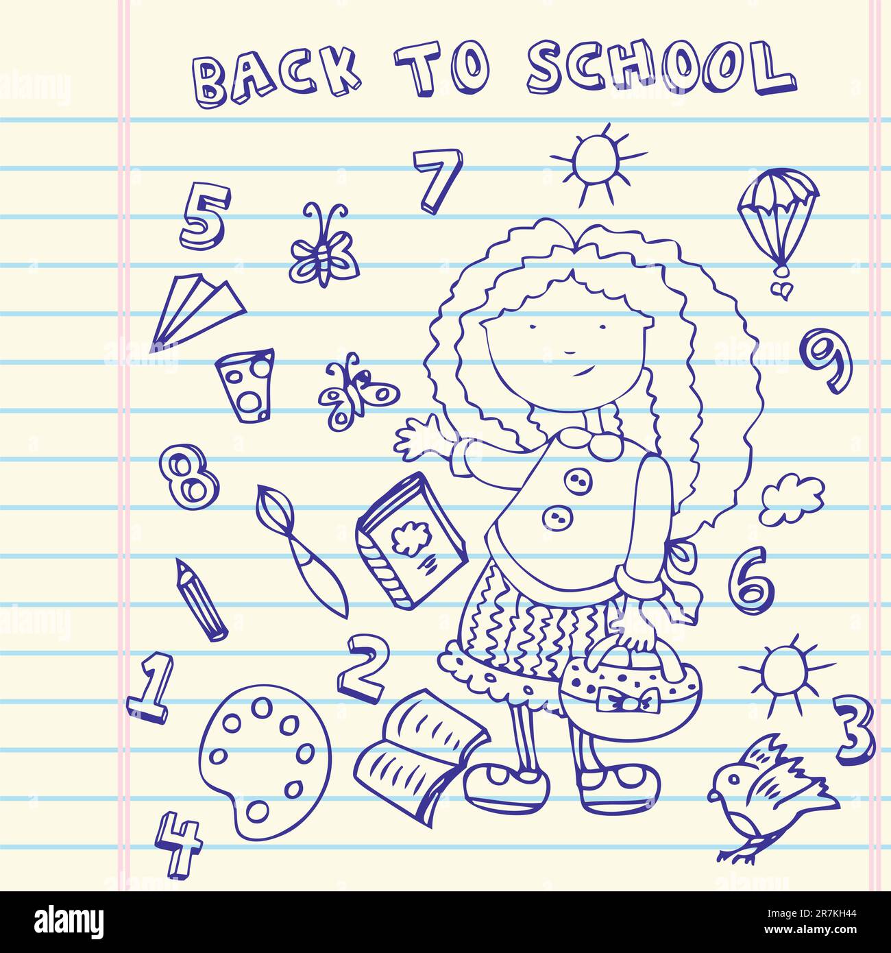 Girl scissors child Stock Vector Images - Alamy