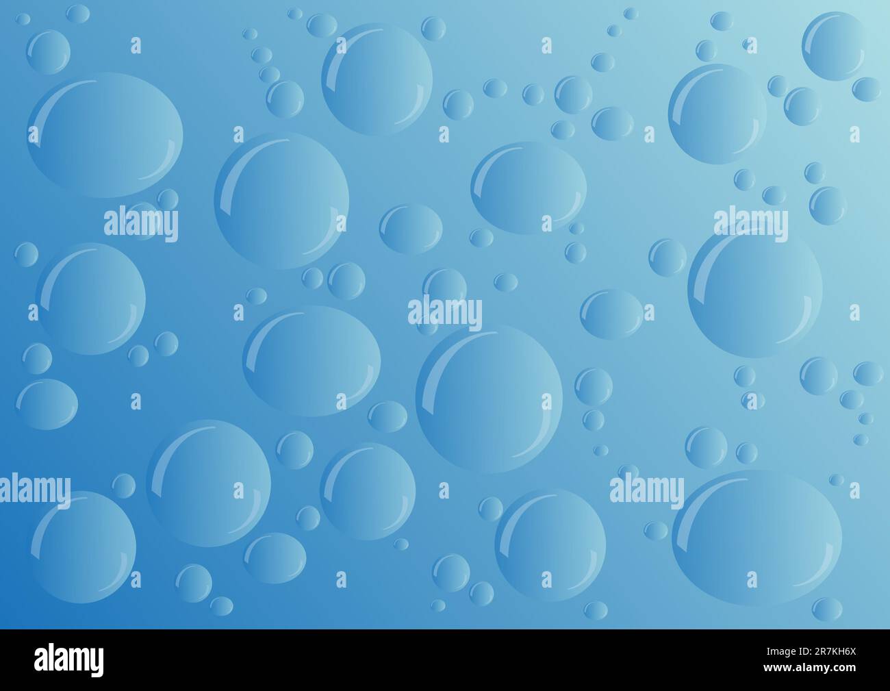Bubbles float on blue gradient Stock Vector Images - Alamy