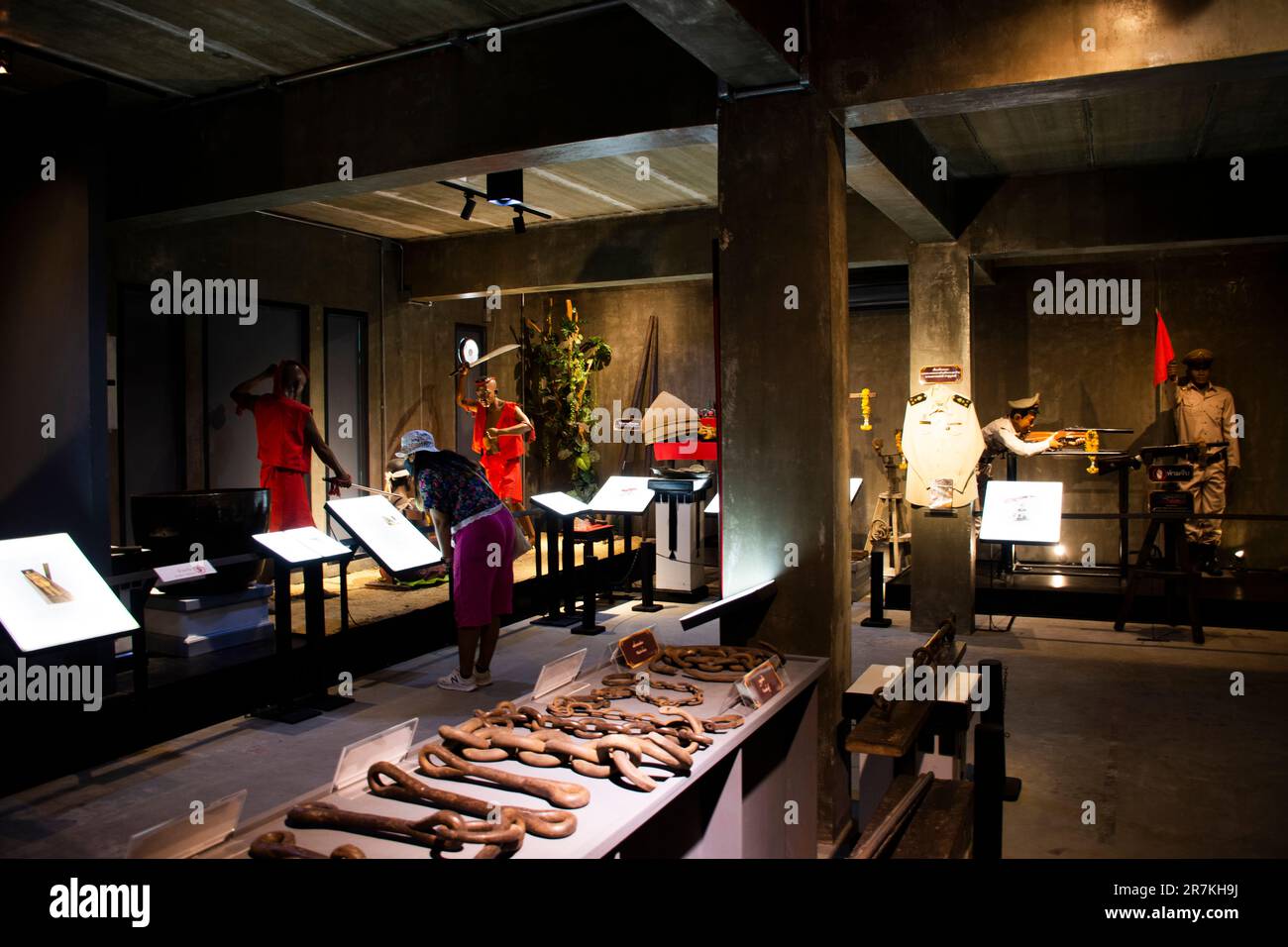 Interior showcase the history of Thailand prisons in museum of the ...