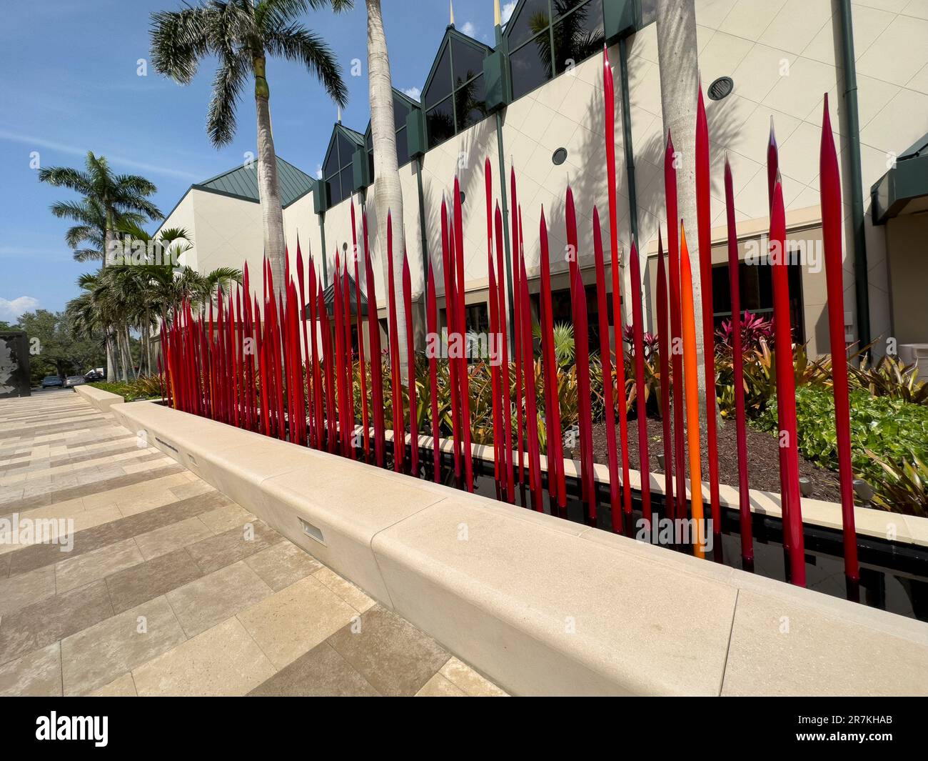 Naples, Florida, USA. 08 March 2023. Glass sculpture by Dale Chihuly on ...