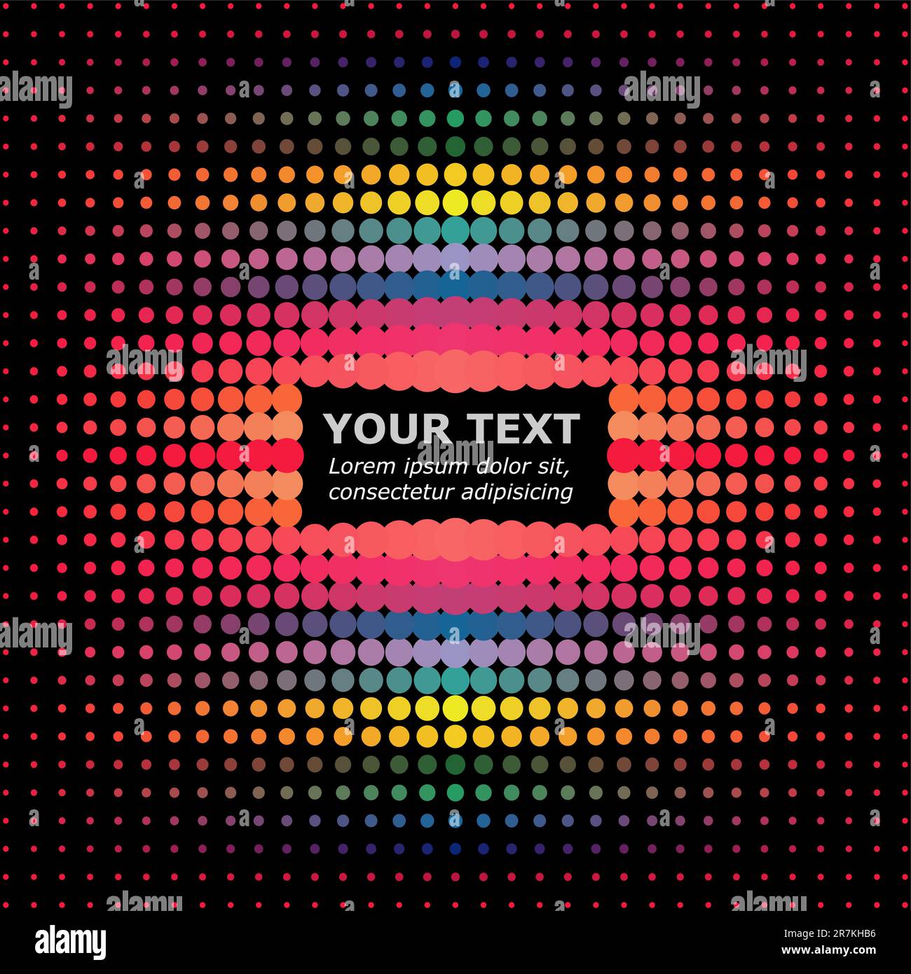 Abstract Background - Color Dots on Black Background Stock Vector Image ...