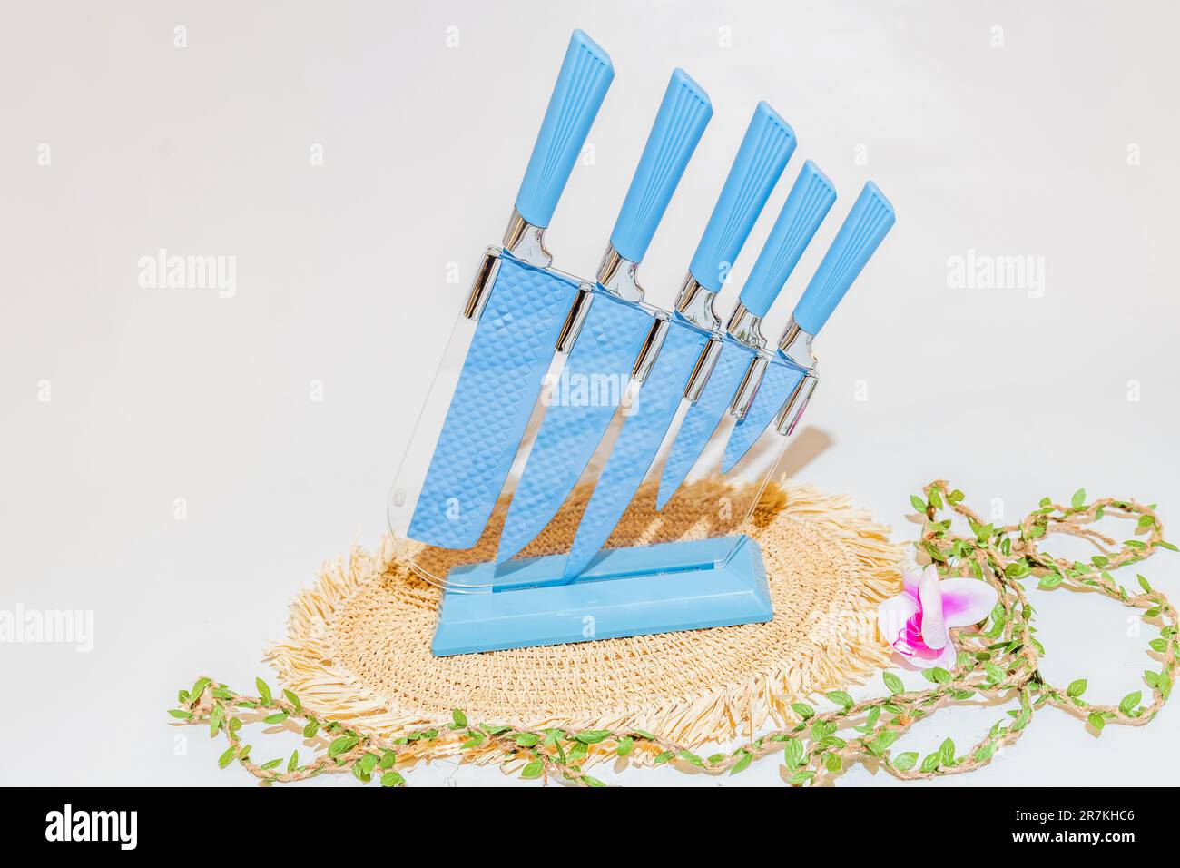The Blue Kitchen Knife Set offers a collection of versatile blades in ...