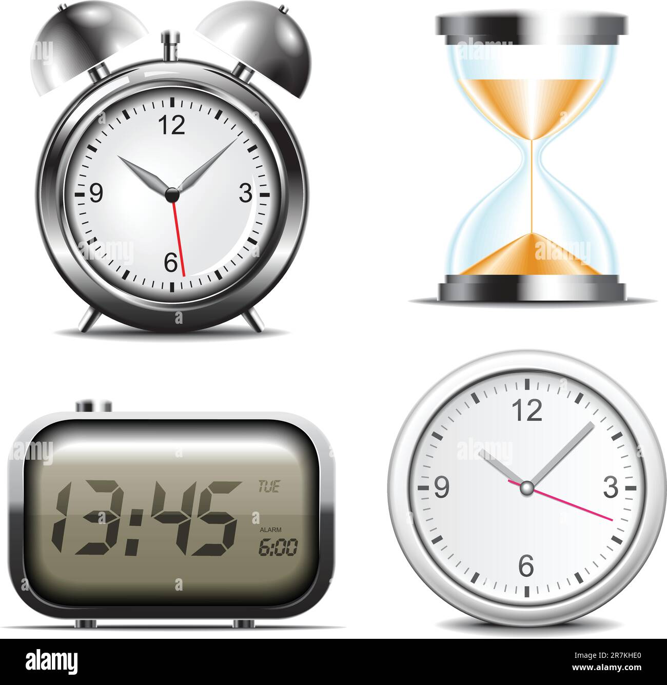 Clock vector icons set Stock Vector Image & Art - Alamy