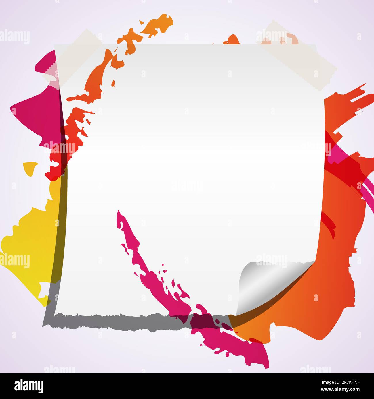 Vector picture with paper on the wall Stock Vector Image & Art - Alamy