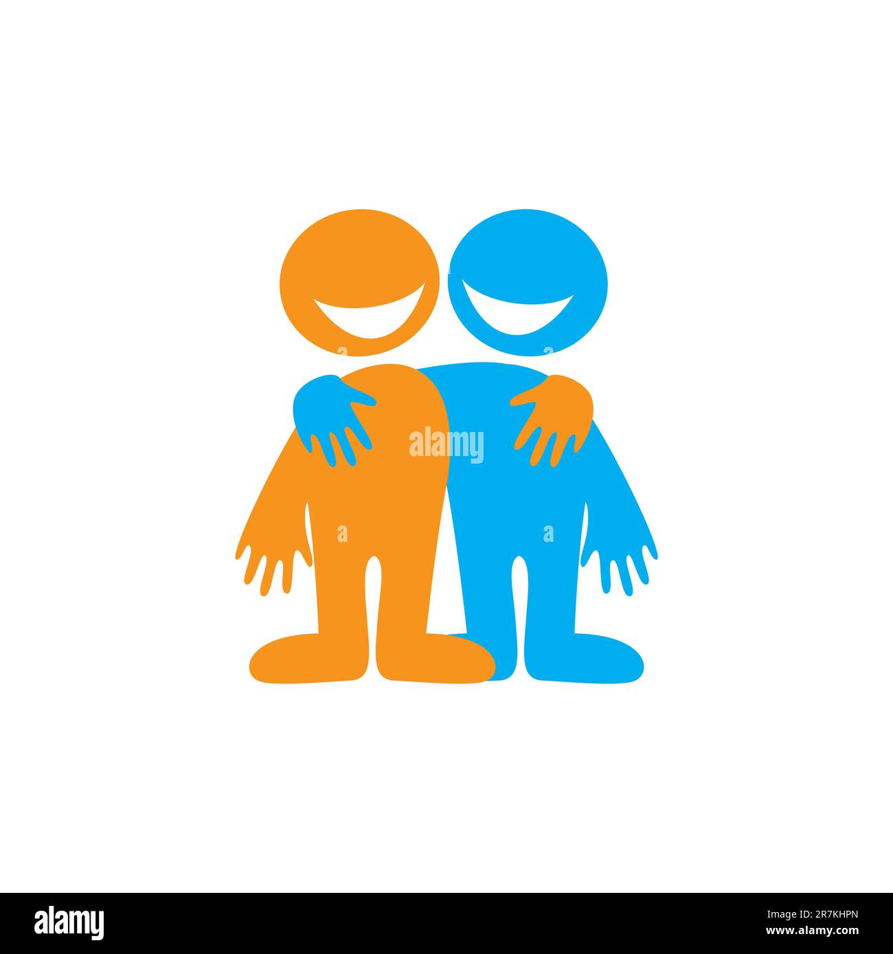 Symbol of friendship. Happy friends. Vector sign Stock Vector Image ...