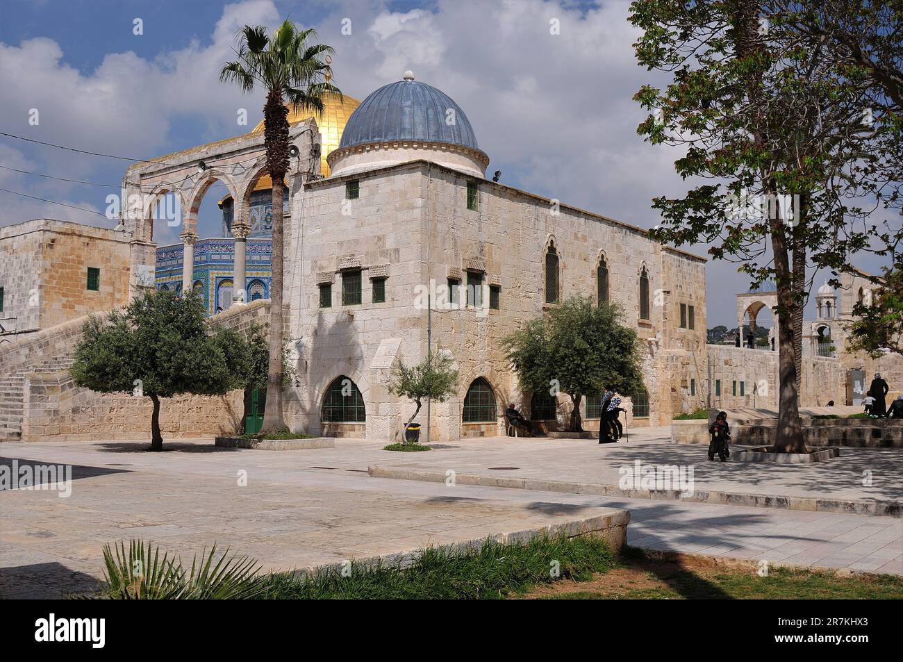 Mosque of Al-aqsa (Dome of the Rock) in Old Town. There are many ...