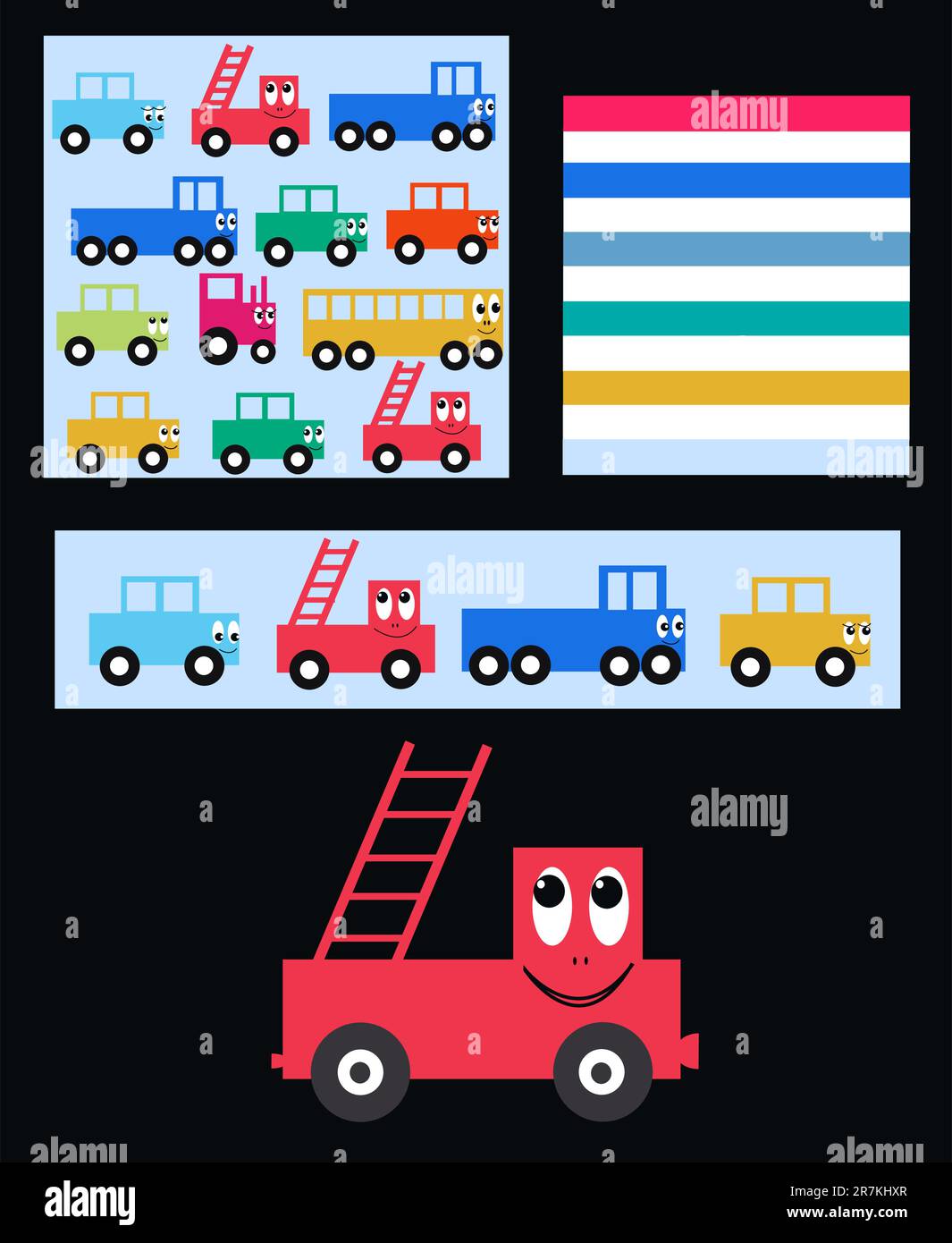 Four different patterns Stock Vector Images - Alamy