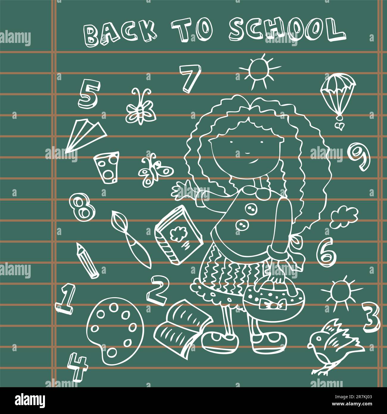 Girl scissors child Stock Vector Images - Alamy