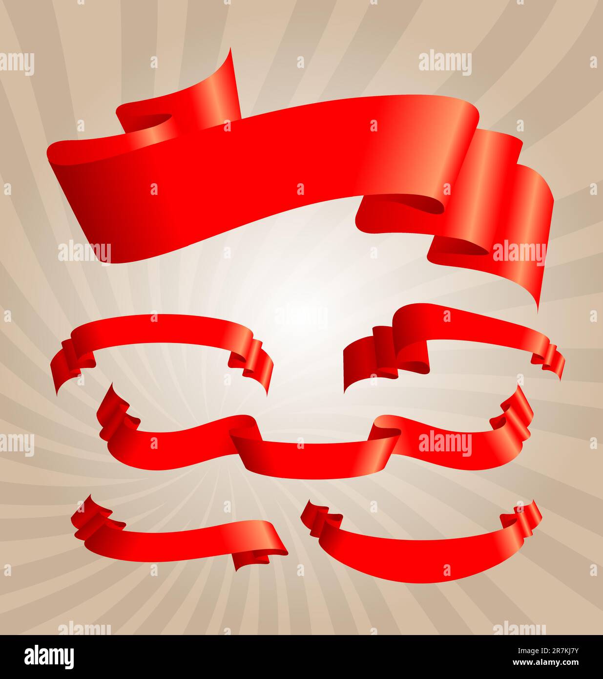 a set of six red banners Stock Vector Image & Art - Alamy