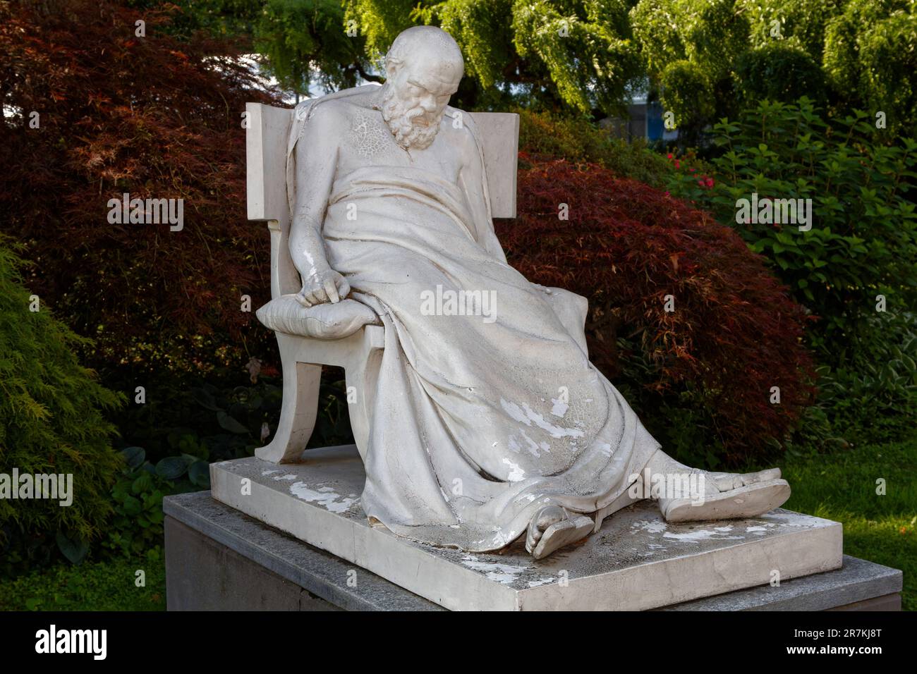 Resin statue of the dying Socrates, copy of the marble sculpture by ...