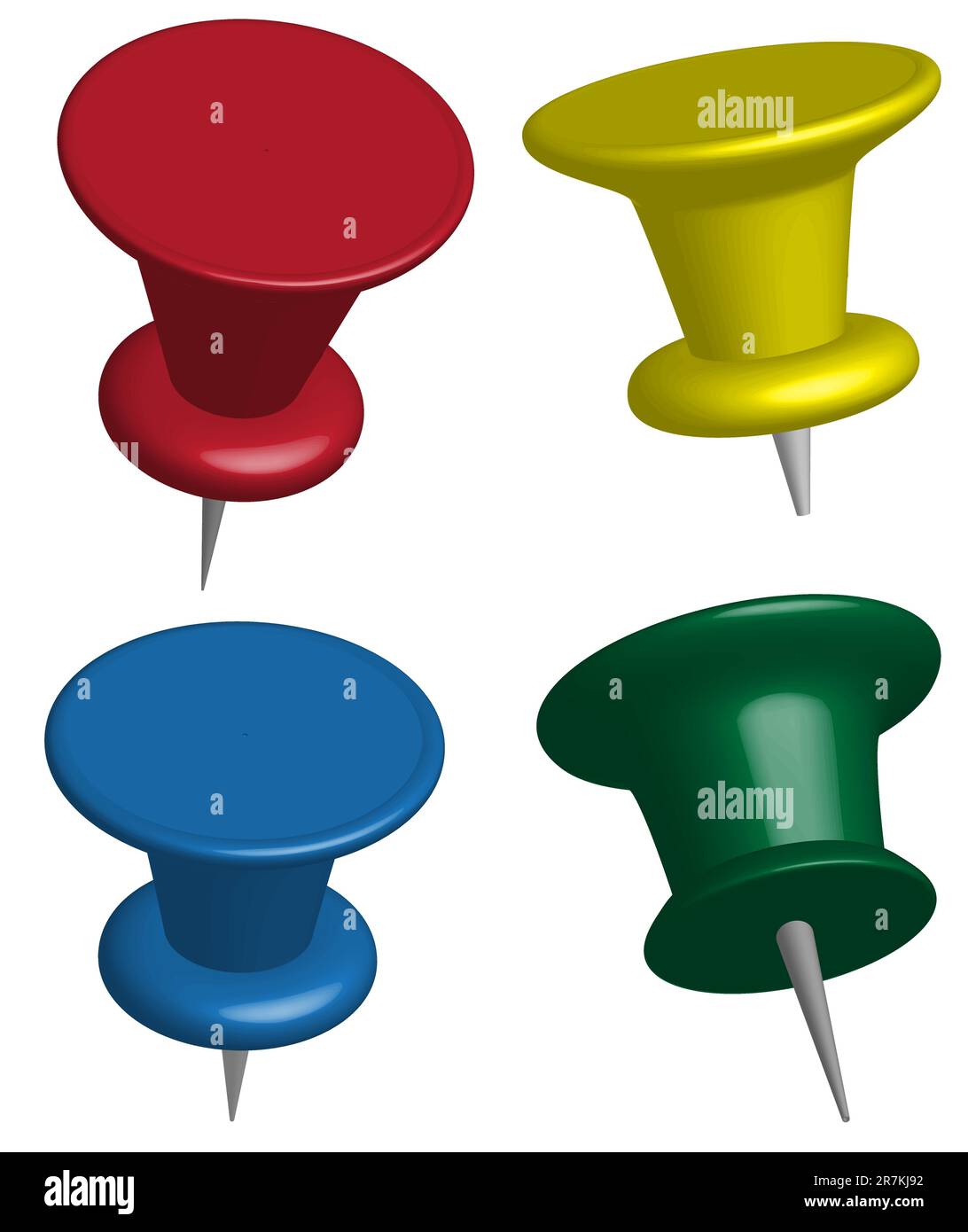 Illustration of Office Pins in Different Colors Stock Vector Image ...