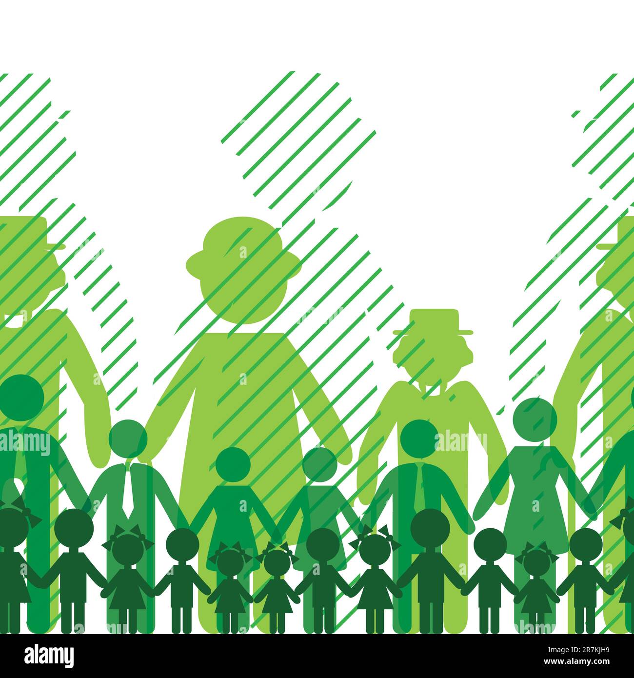 Ecology icon, family background. Seamless generation communication ...