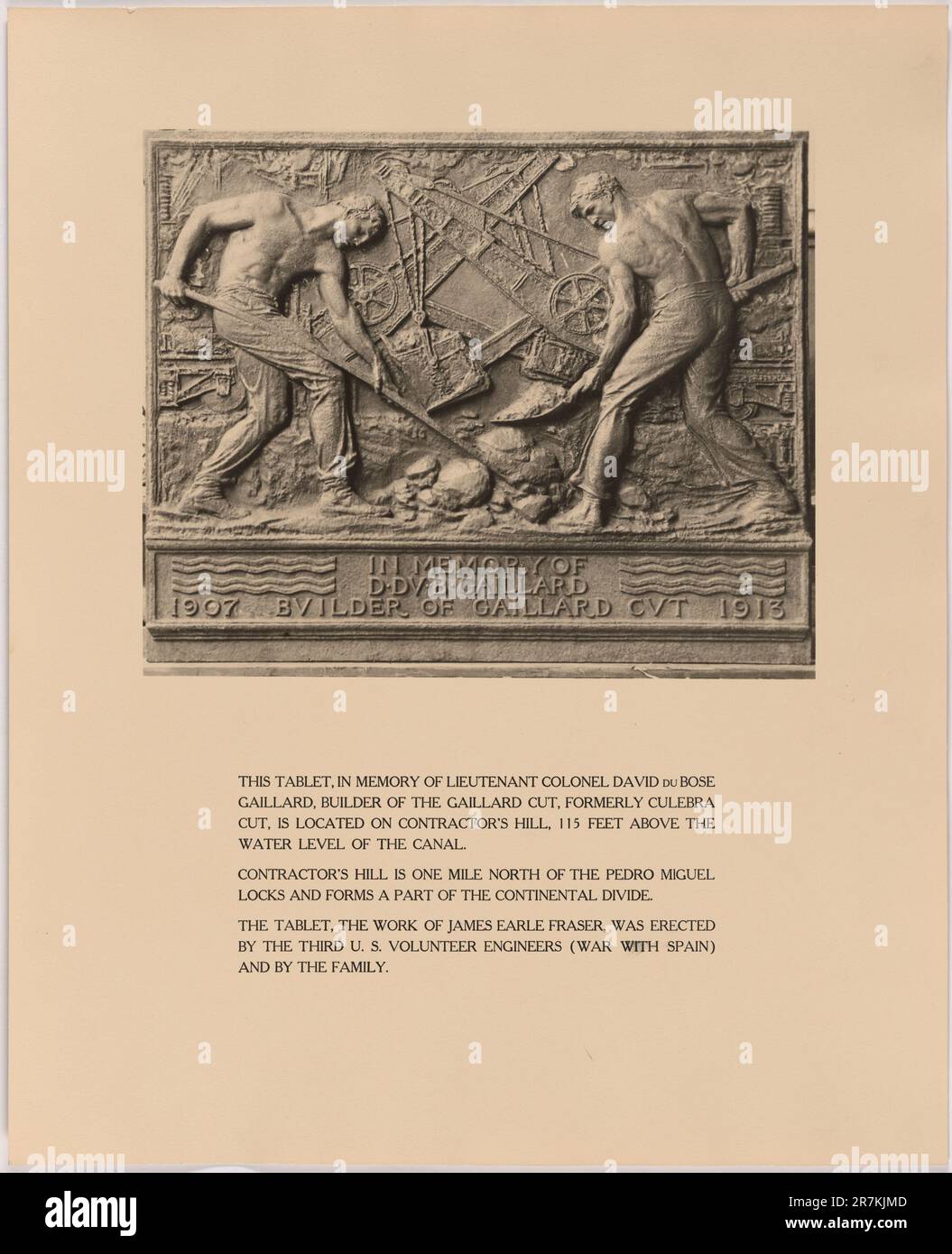 Memorial Tablet for David du Bose Gaillard c. 1928 Stock Photo - Alamy