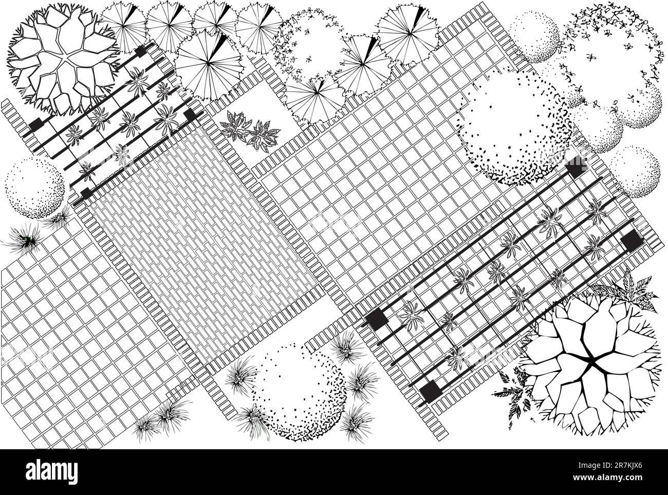 Garden residence Stock Vector Images - Alamy