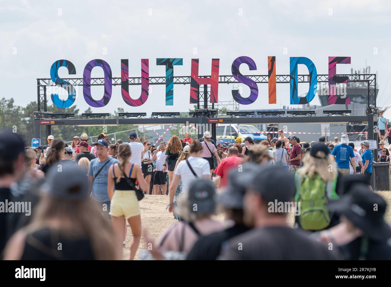 Neuhausen, Germany. 16th June, 2023. The lettering "SOUTHSIDE" can be ...