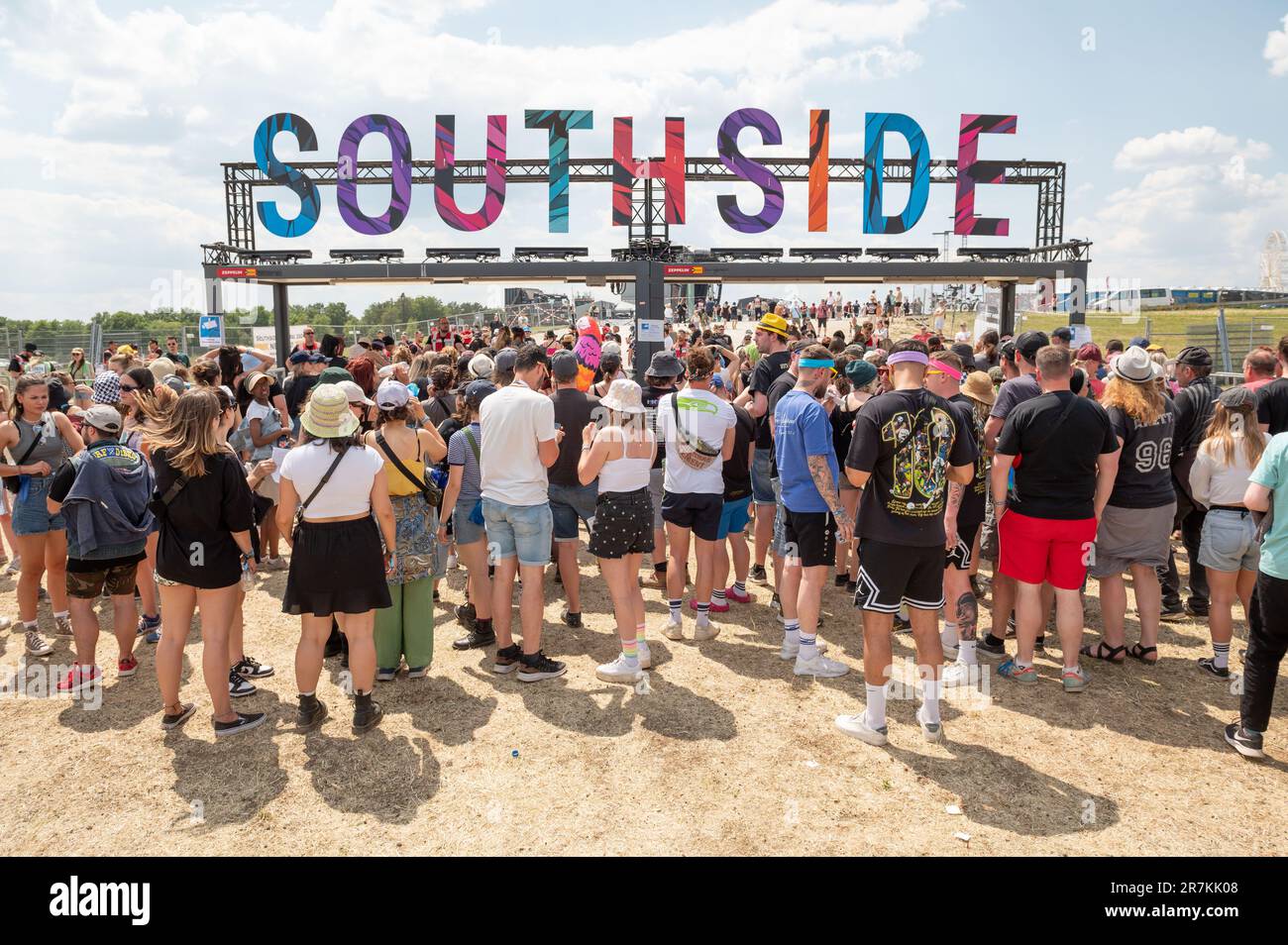 Neuhausen, Germany. 16th June, 2023. The lettering "SOUTHSIDE" can be ...
