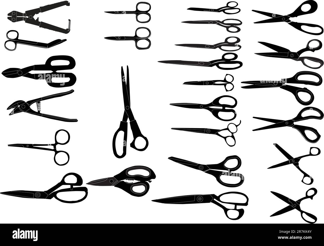 scissors collection - vector Stock Vector Image & Art - Alamy