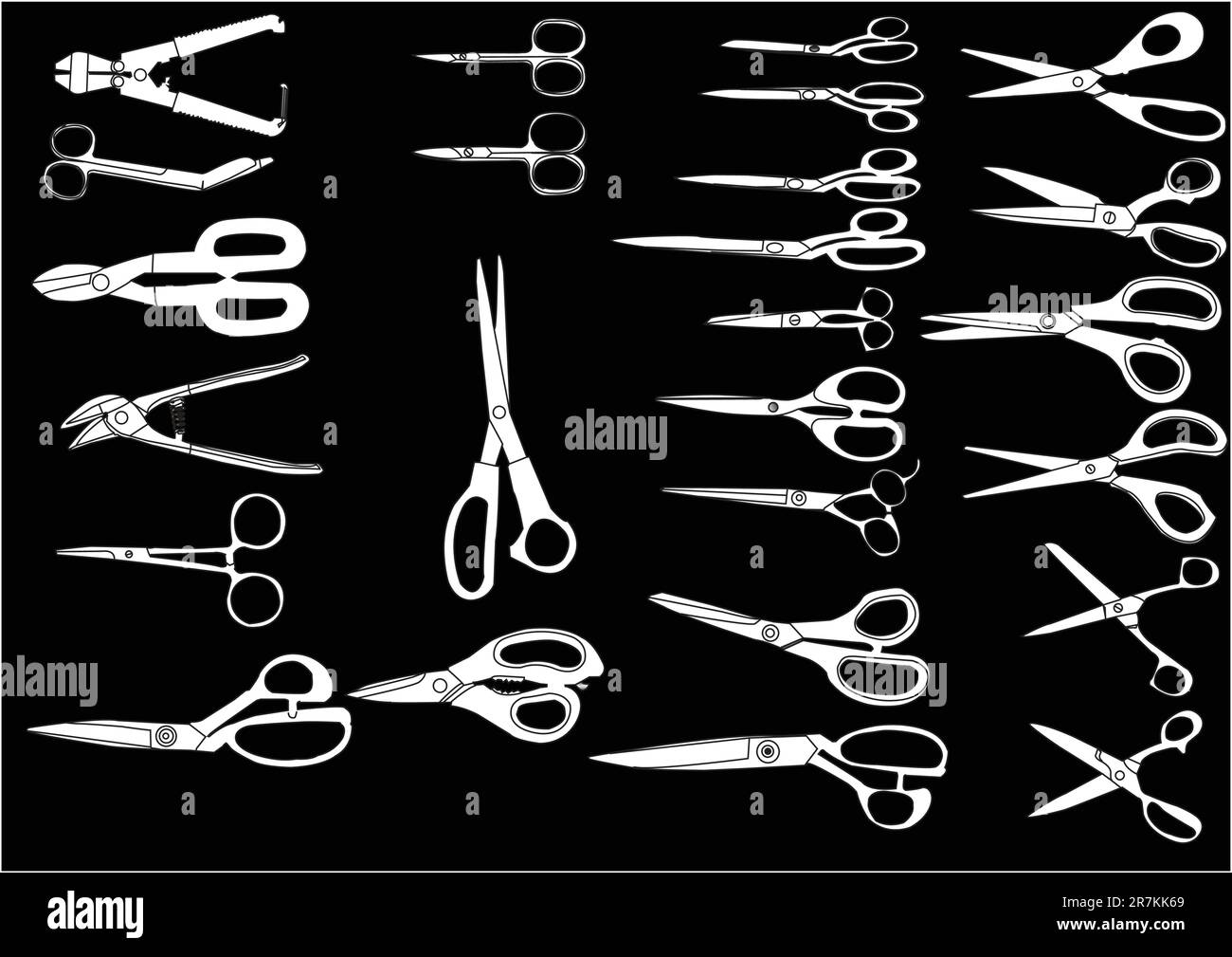 scissors collection - vector Stock Vector Image & Art - Alamy